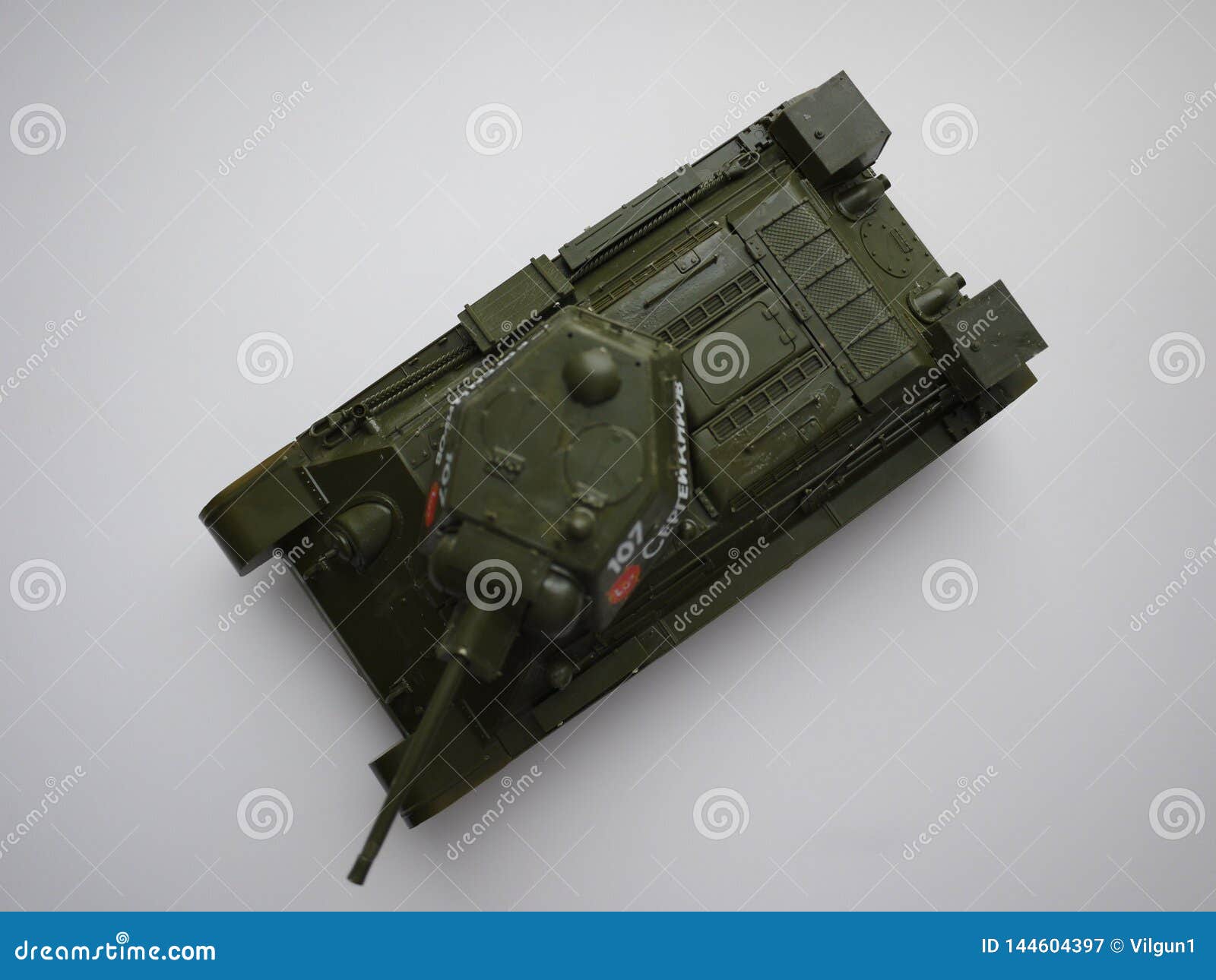 Model of Plastic Tank. Soviet and Fascist Tanks. Details and Close-up ...