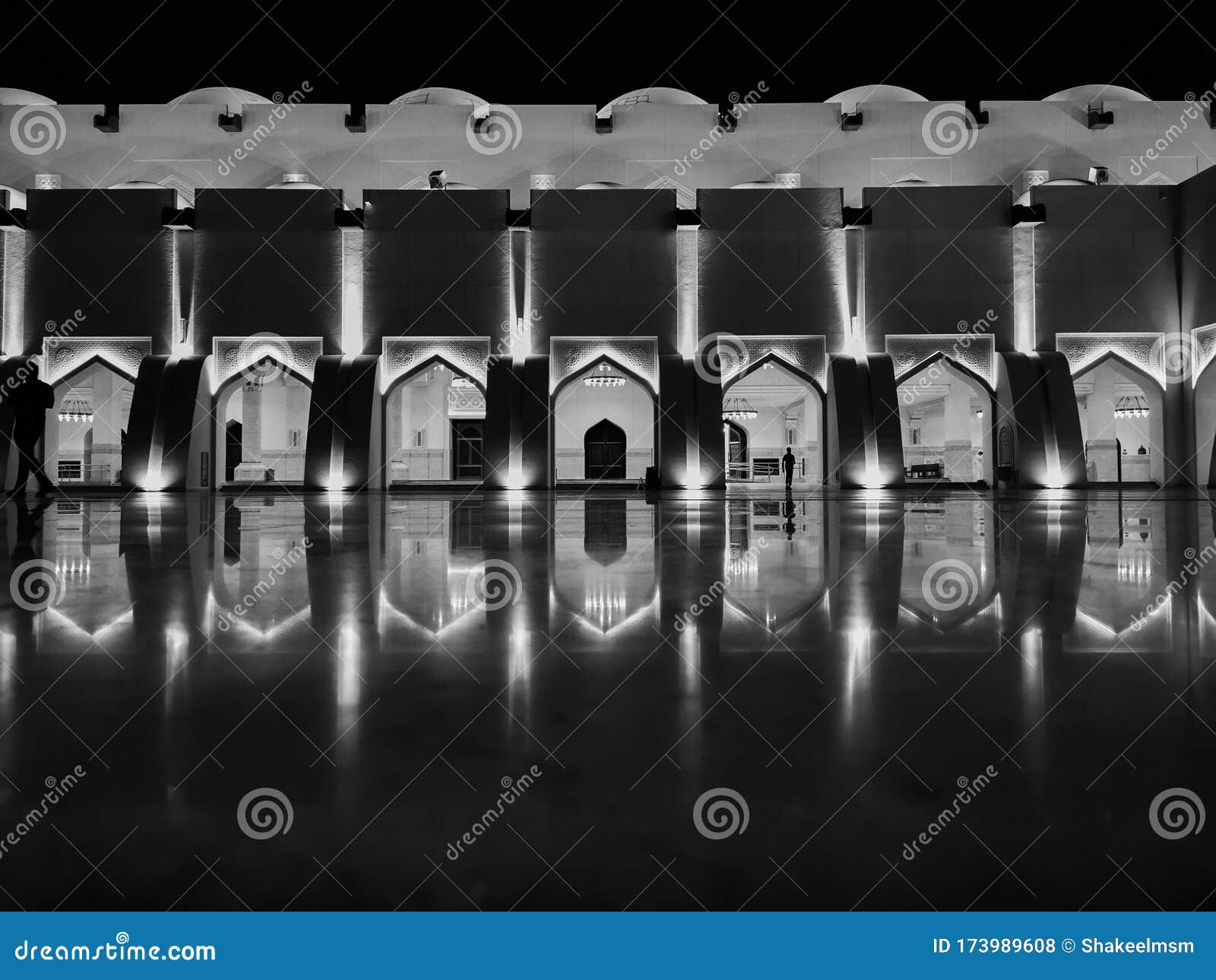 Imam Abdul Wahab Mosque: the Qatar State Grand Mosque Stock Photo ...