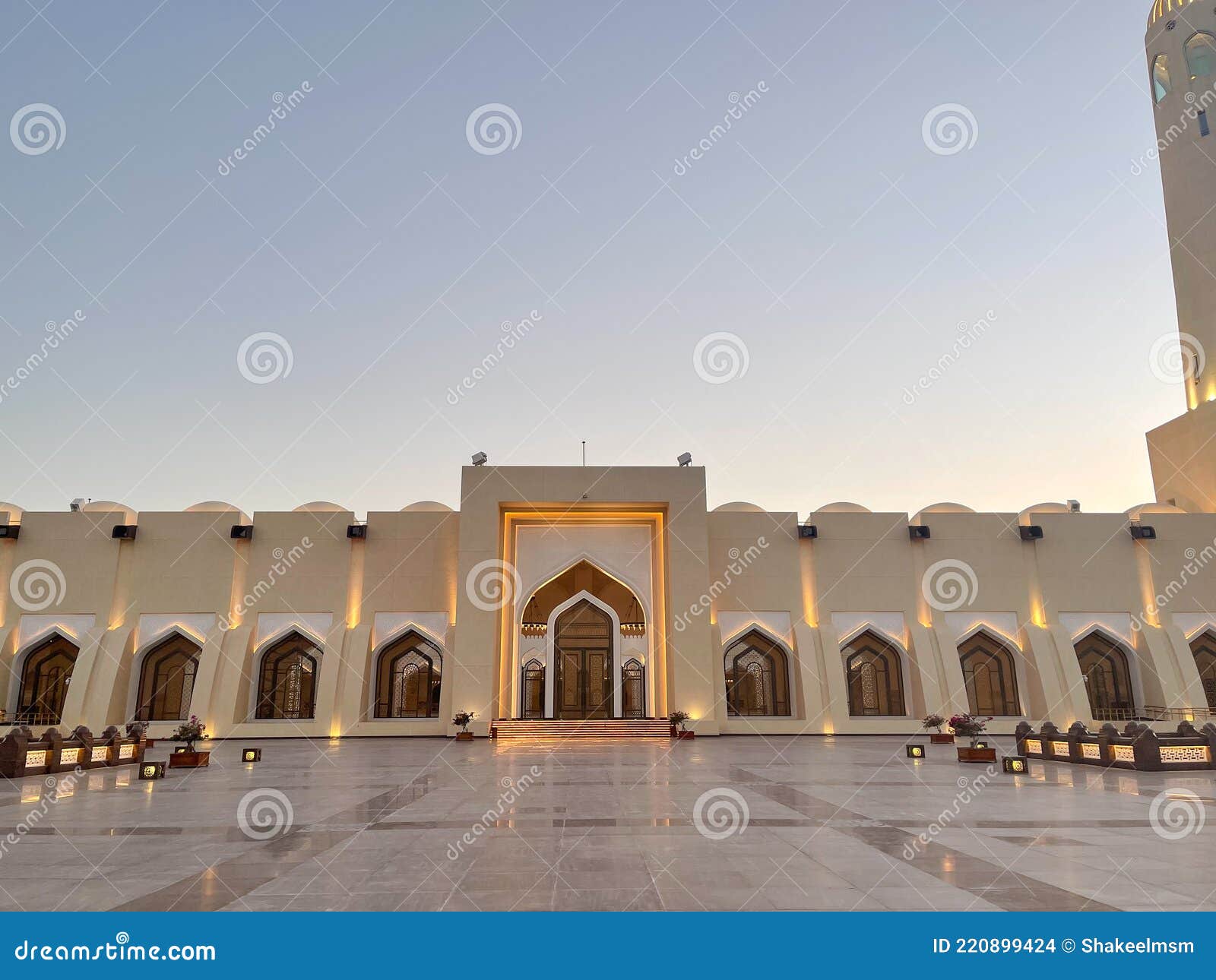 Imam Abdul Wahab Mosque: the Qatar State Grand Mosque Mosque Stock ...