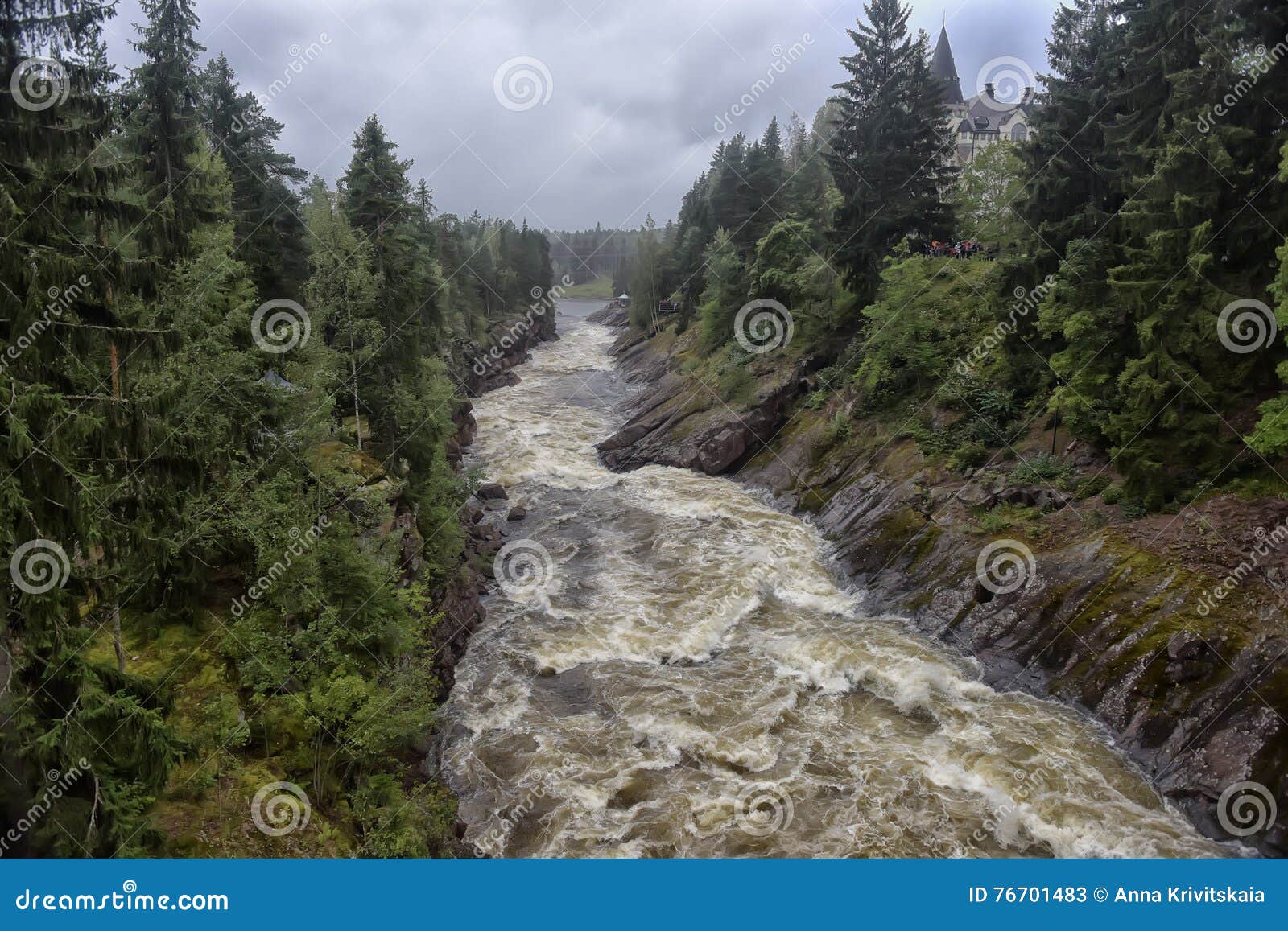 Imatra, Finland. River Vuoksa Stock Image - Image of river, track: 76701483