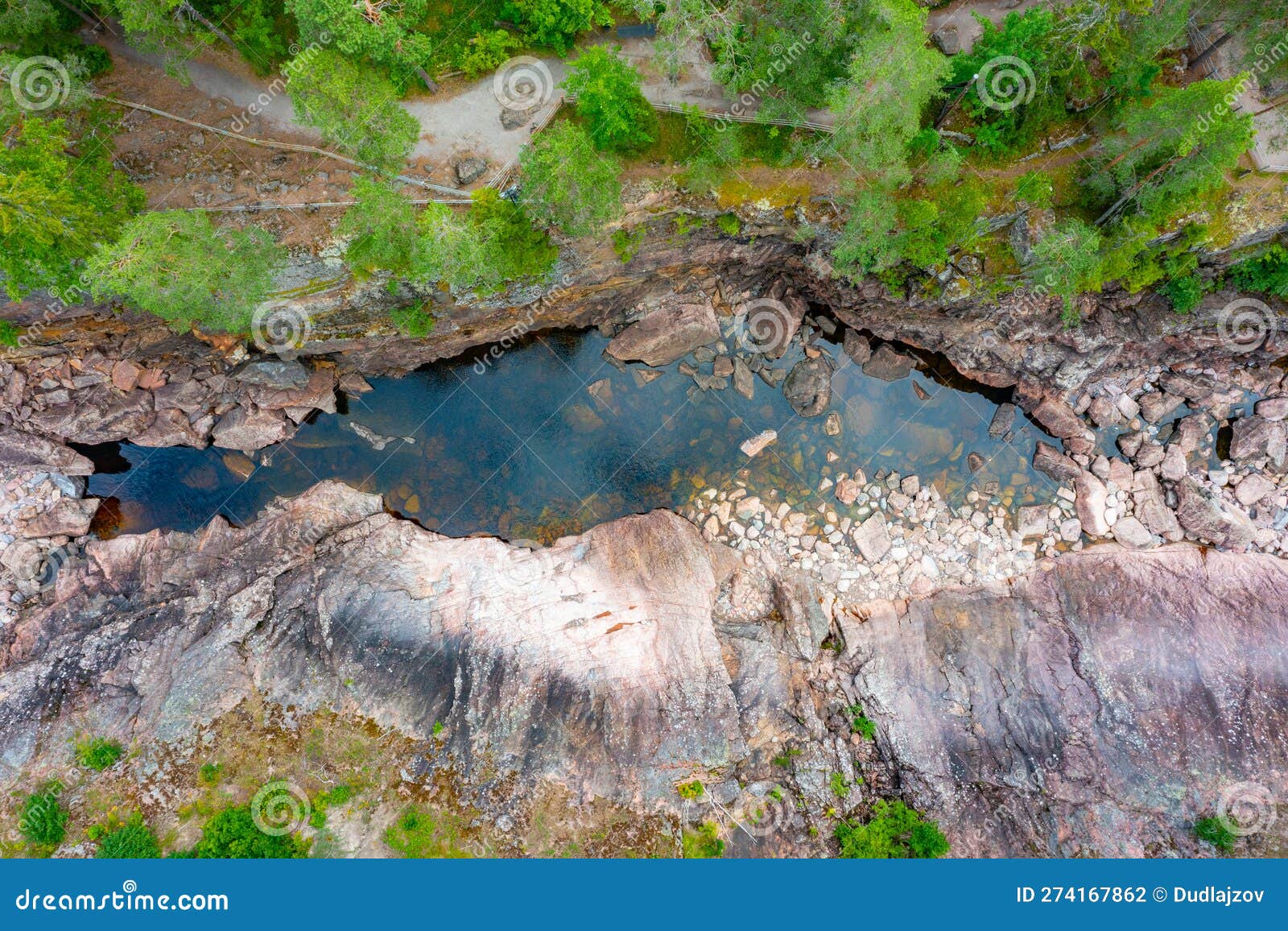 Imatra Rapids during a Low Water Flow in Finland Stock Photo - Image of ...