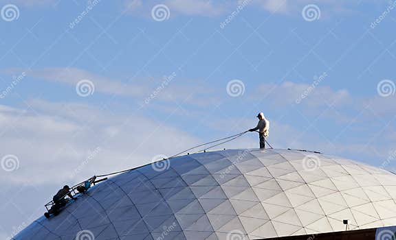 Imax dome cleaning editorial stock photo. Image of cinema - 21442333