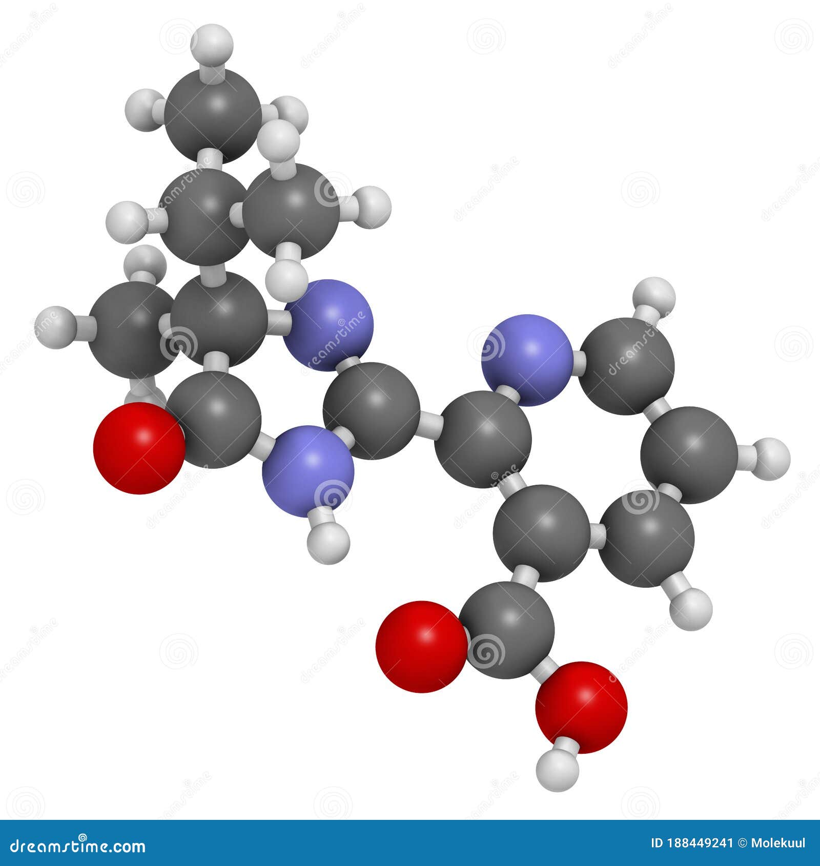 Imazapyr Herbicide Molecule. 3D Rendering Stock Illustration ...