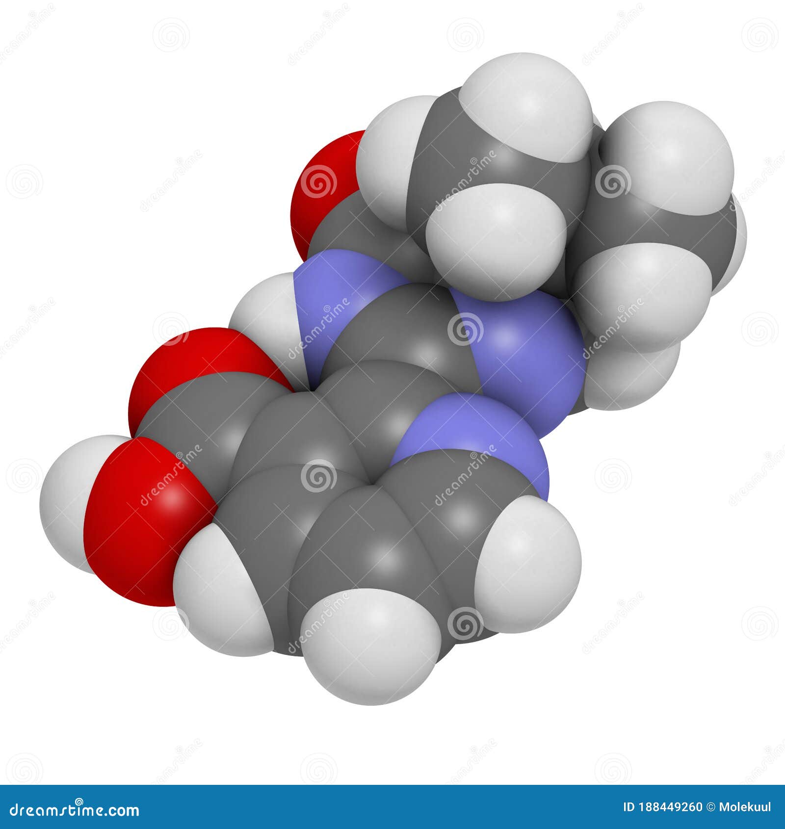 Imazapyr Herbicide Molecule. 3D Rendering Stock Illustration ...