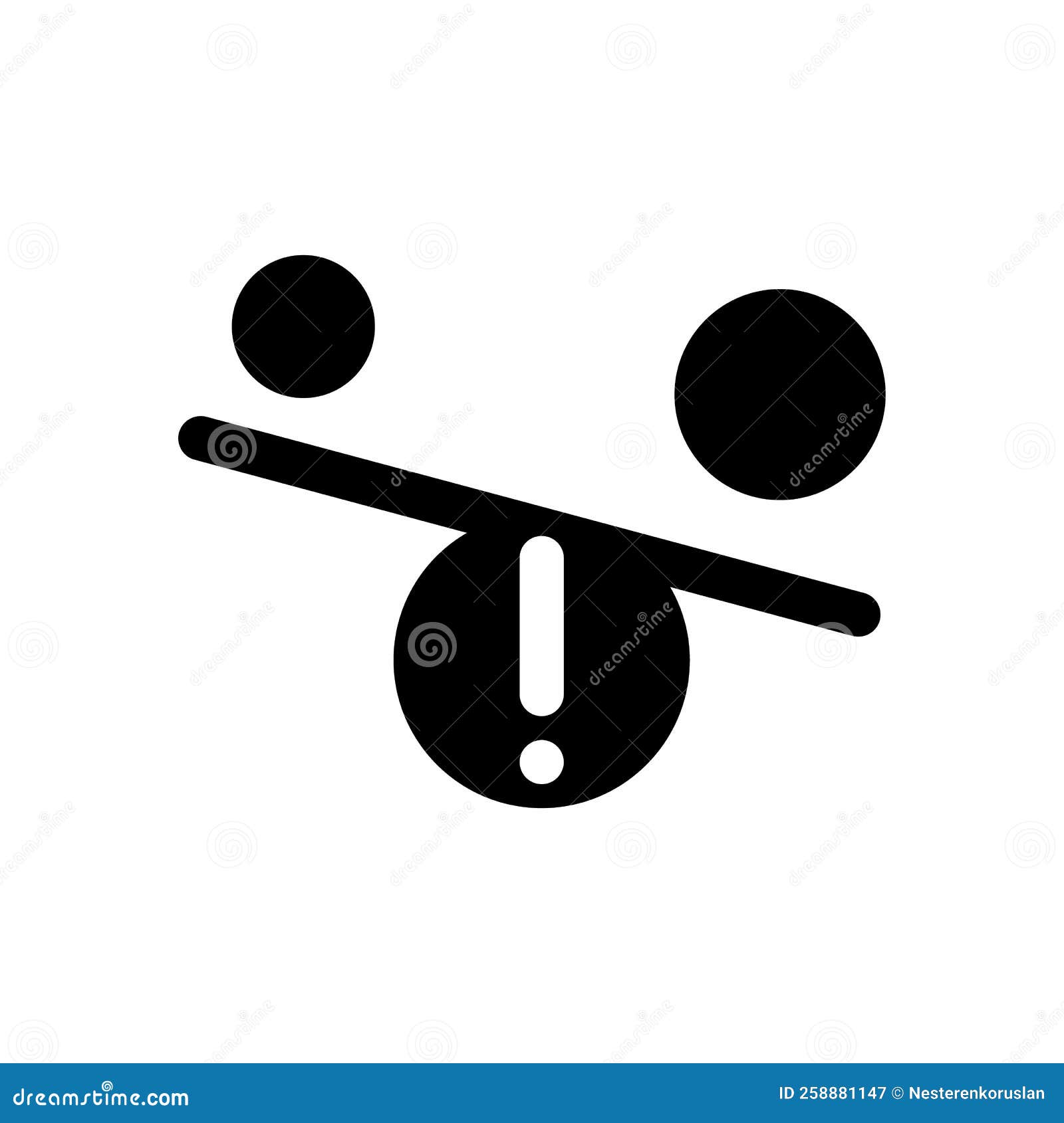 Imbalance Black Glyph Ui Icon Stock Vector - Illustration of issue ...