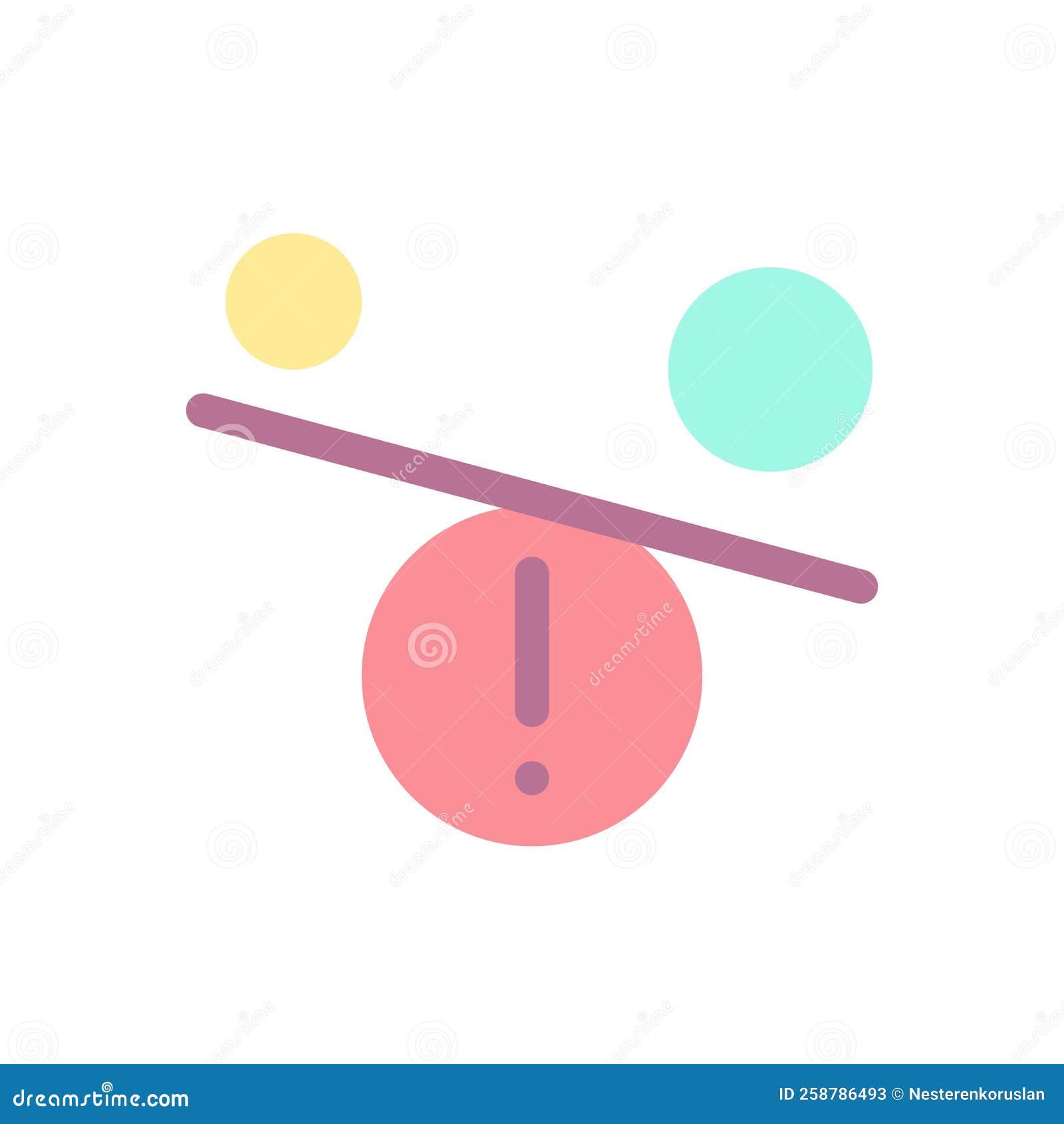 Imbalance Flat Color Ui Icon Stock Vector - Illustration of icon ...