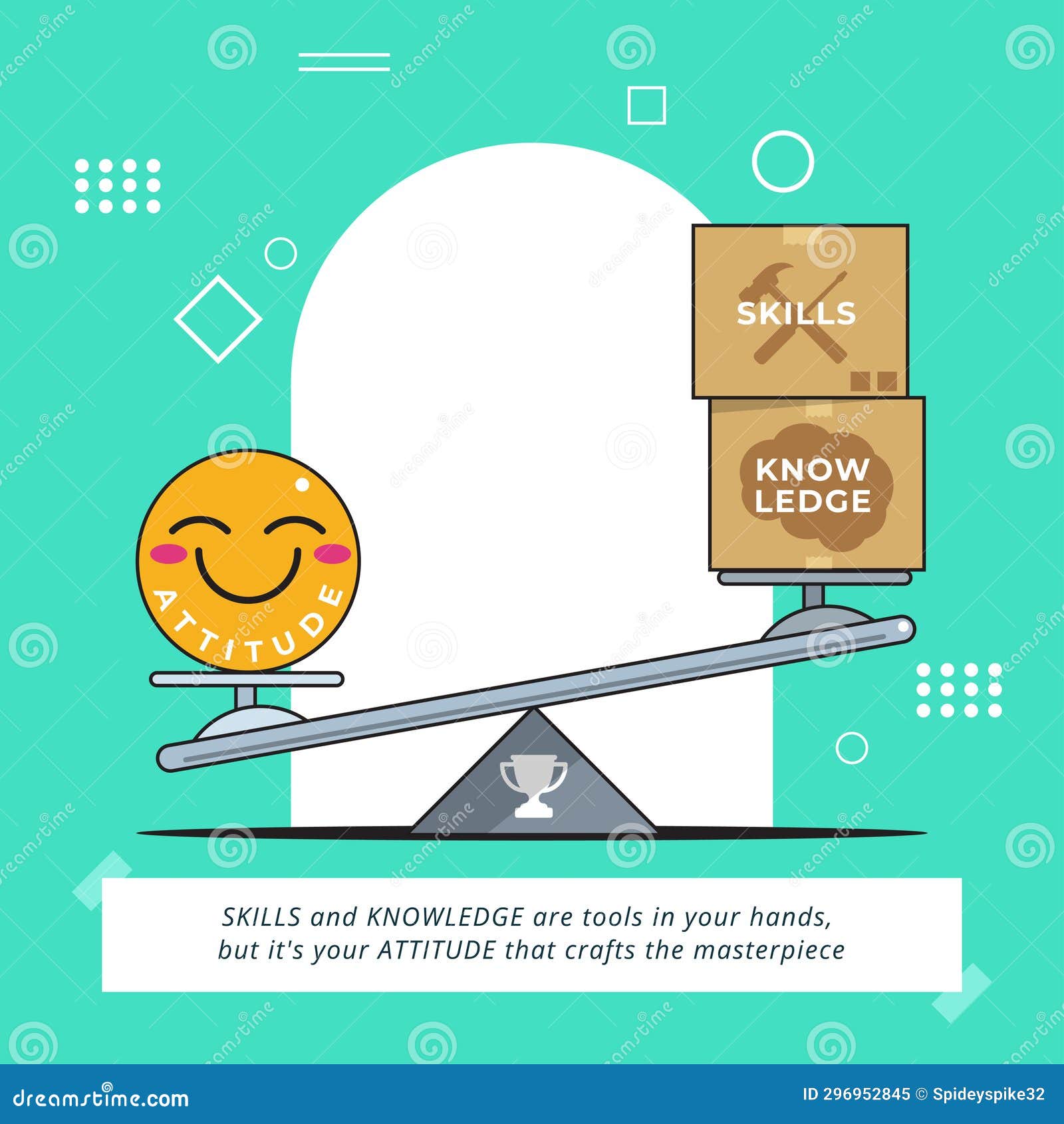 Imbalanced Scale between Attitude and Skills and Knowledge Stock Vector ...