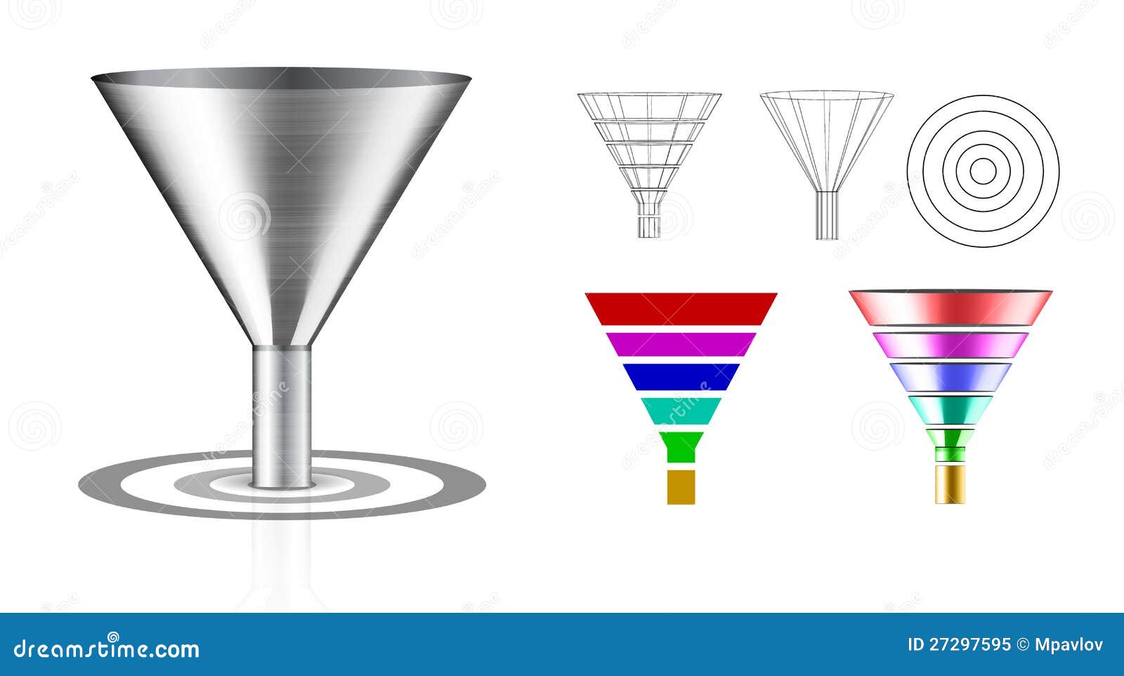 Imbuto di conversione illustrazione vettoriale. Illustrazione di cromo ...