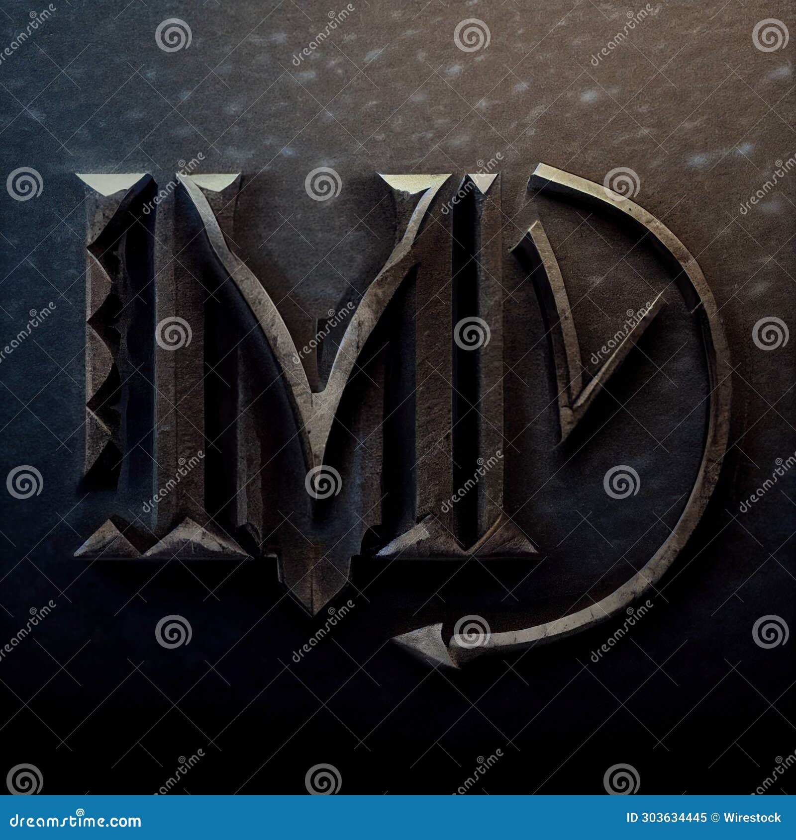 IMD Logo Illuminated on a Brick Wall at Night Stock Illustration ...
