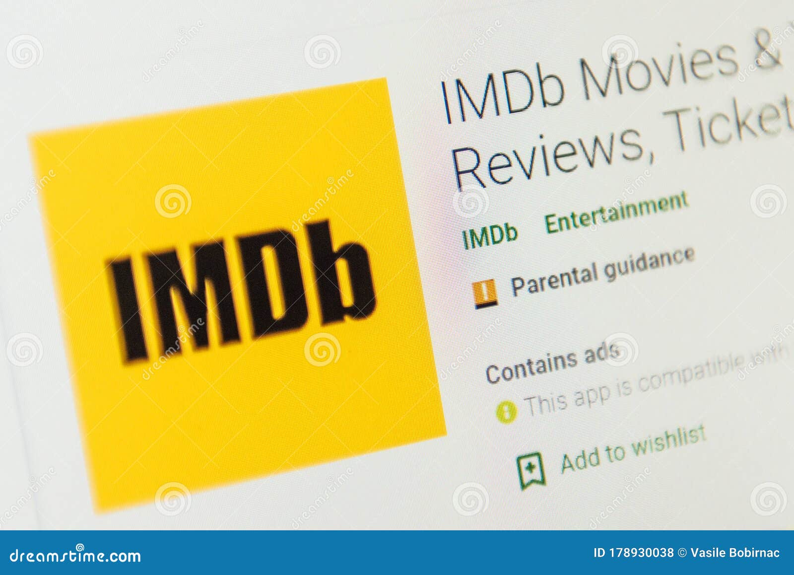 IMDb App Icon. Selective Focus. Editorial Stock Photo - Image of ...