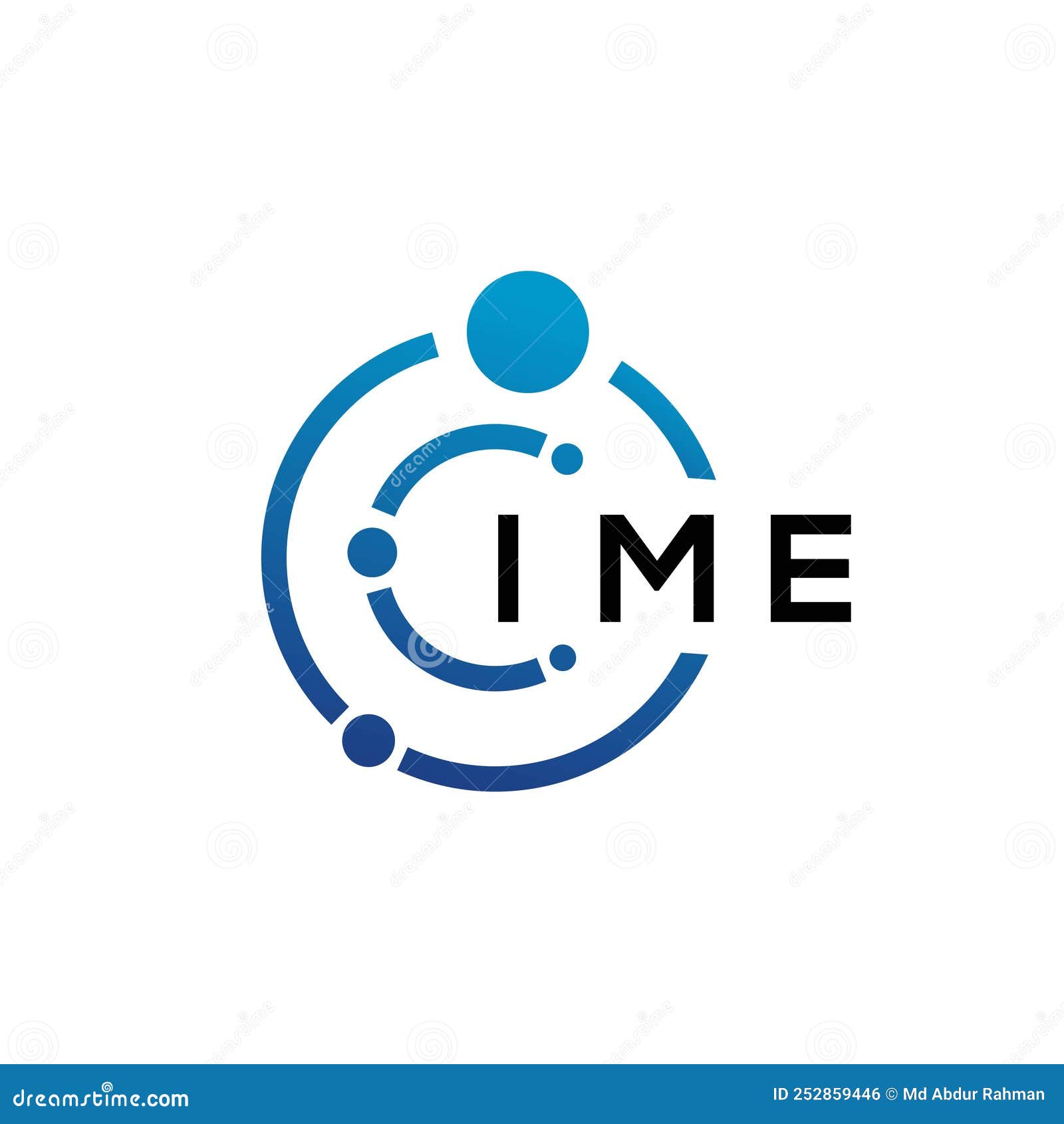 IME Letter Technology Logo Design On White Background. IME Creative ...