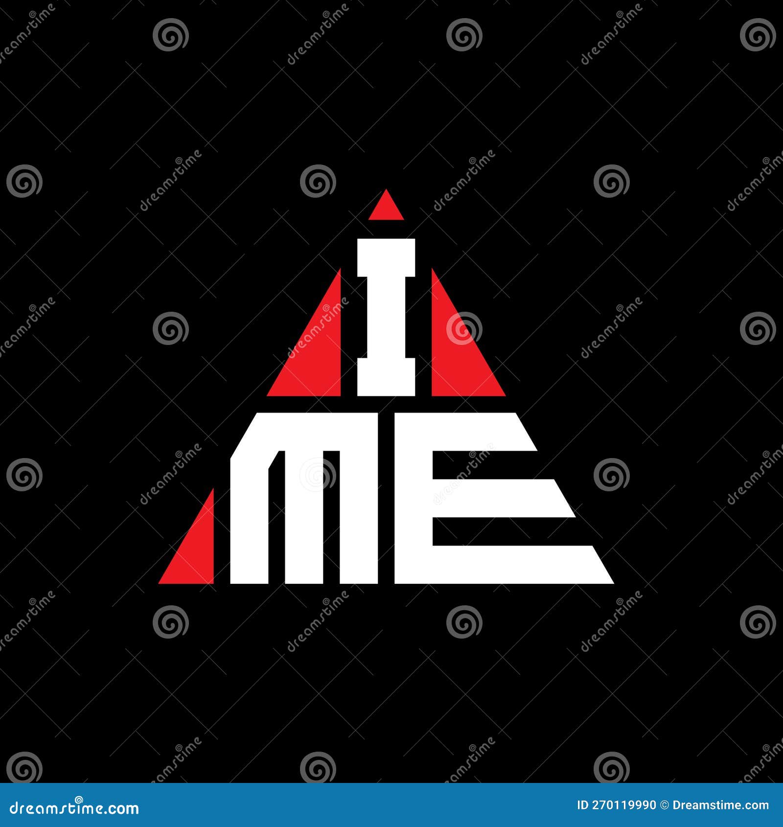 IME Triangle Letter Logo Design with Triangle Shape. IME Triangle Logo ...