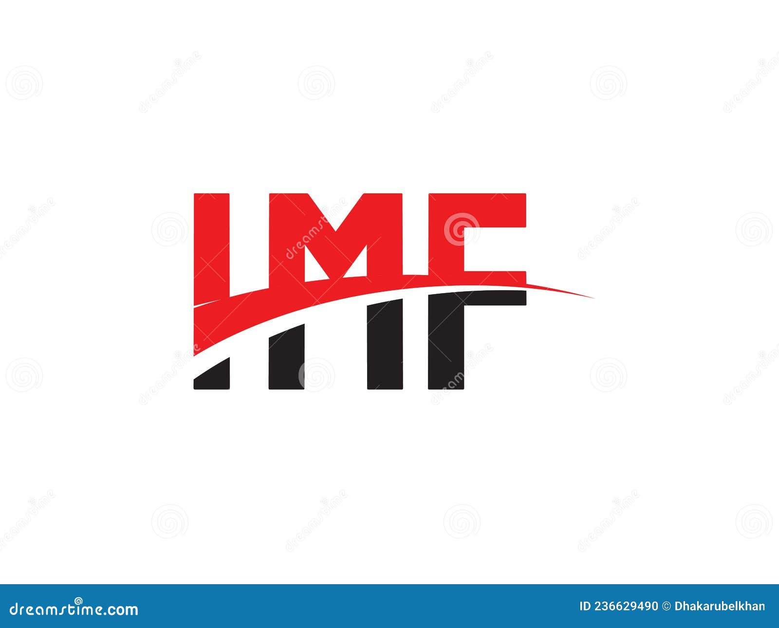 IMF Letter Initial Logo Design Vector Illustration Stock Vector ...