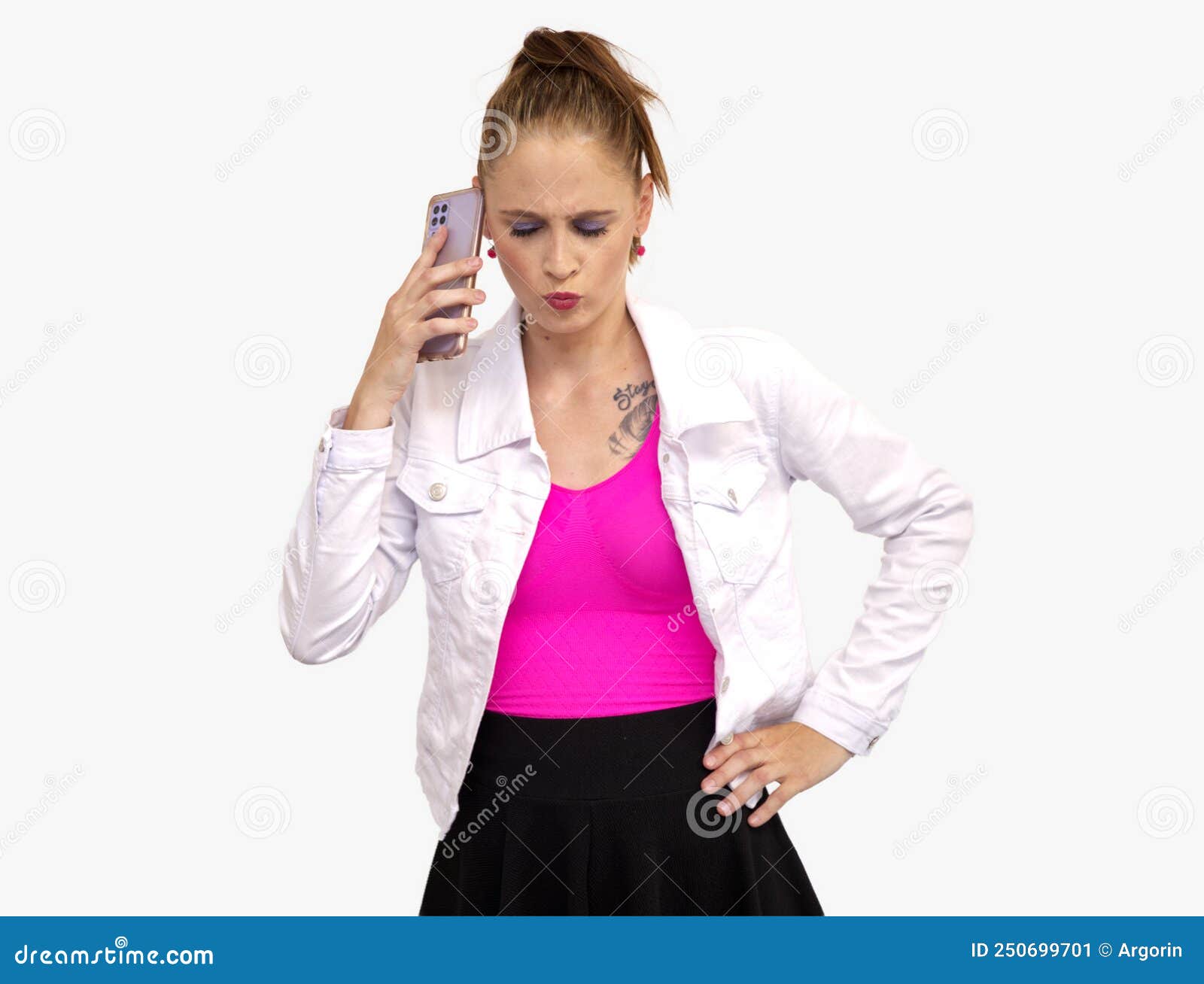 Incredulous Woman on the Phone Stock Image - Image of relationship ...