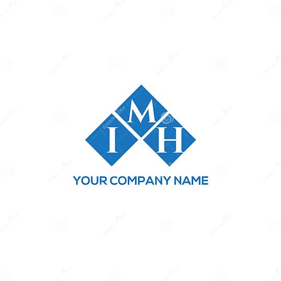 IMH Letter Logo Design on WHITE Background. IMH Creative Initials ...