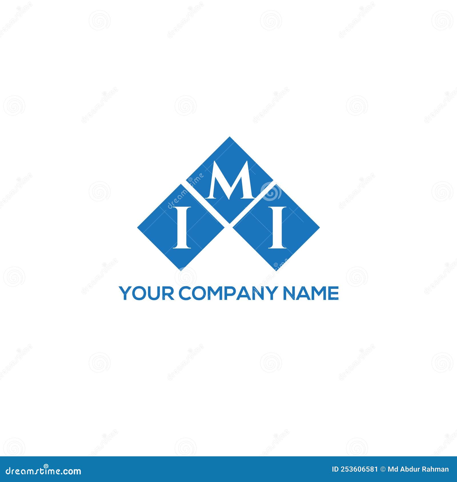 IMI Letter Logo Design On WHITE Background. IMI Creative Initials ...