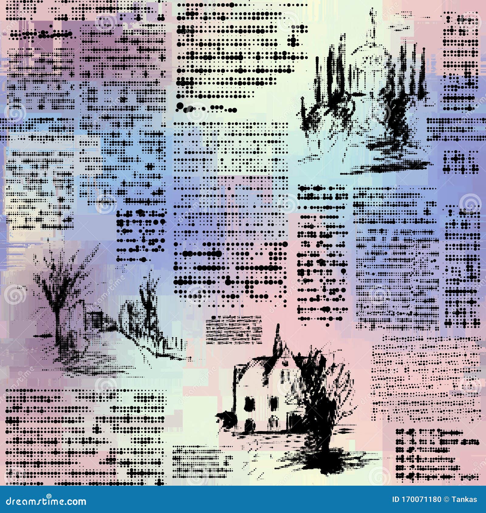 Imitation of a Abstract Vintage Newspaper. Unreadable Text Stock Vector ... Imitation of a Abstract Vintage Newspaper. Unreadable Text Stock Vector ...