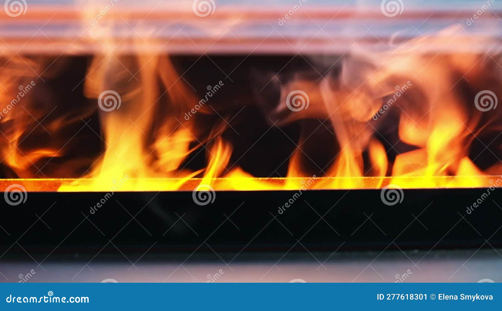 Imitation of a Fire Flame in an Electric Fireplace. Stock Video - Video ...