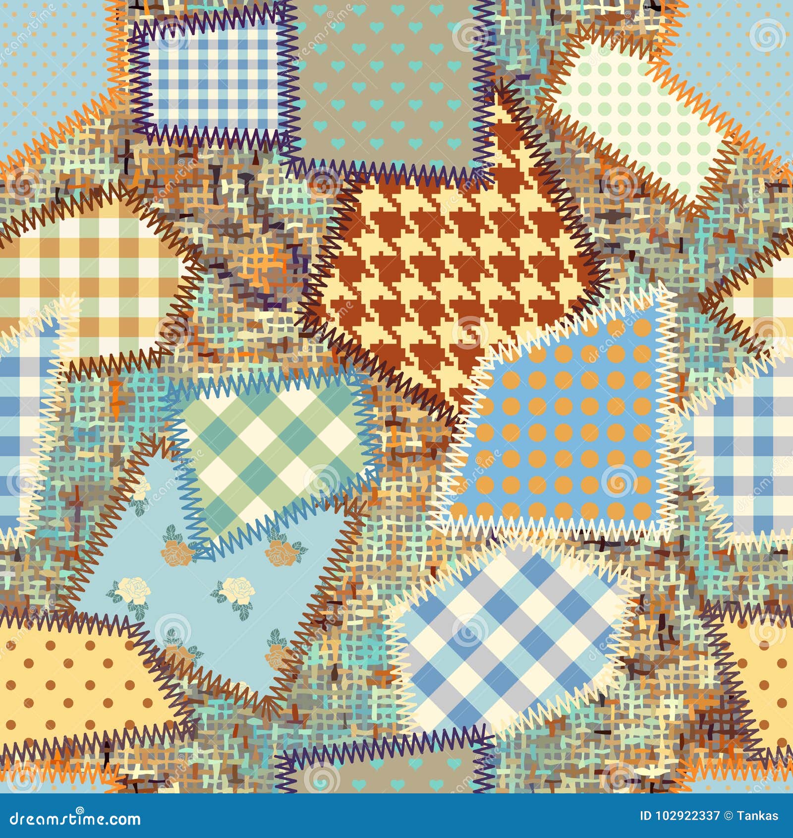 Imitation of a patchwork stock vector. Illustration of repetition ...