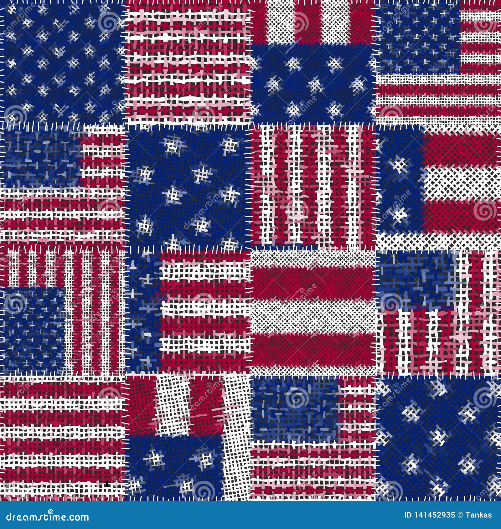 Imitation of a Texture of Rough Canvas. Seamless Pattern. Stock Vector ...