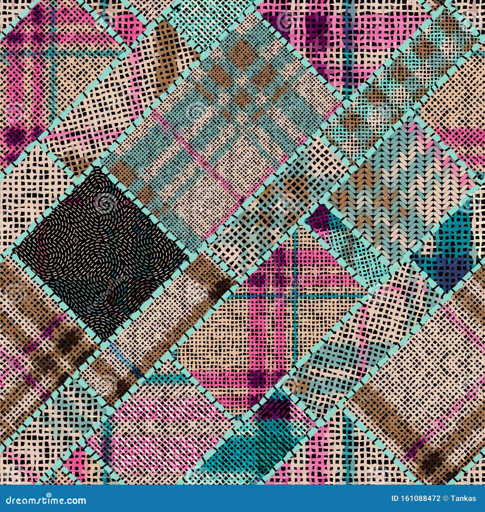 Imitation of a Texture of Rough Canvas. Seamless Pattern. Stock Vector ...