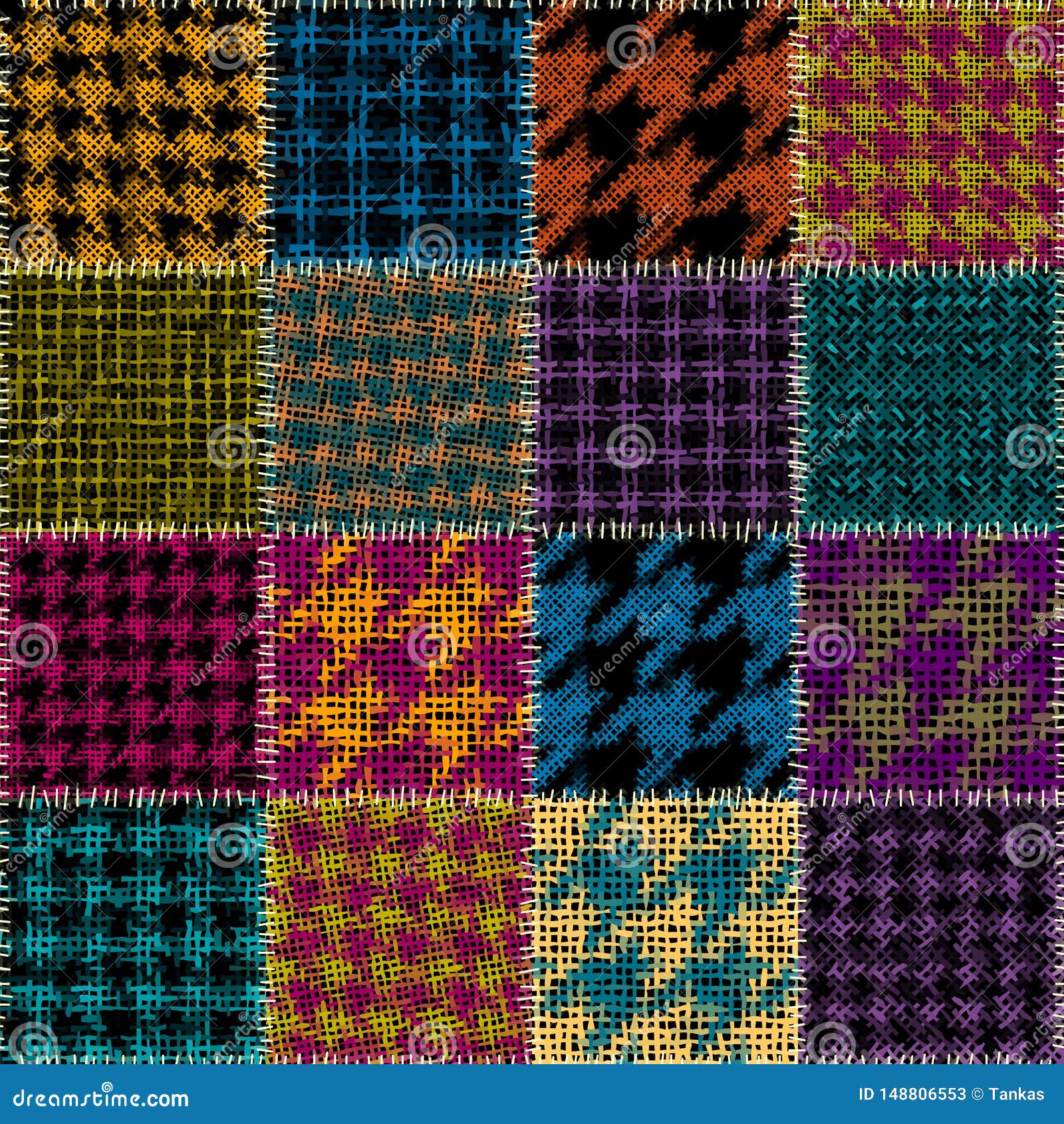 Imitation of a Texture of Rough Canvas. Seamless Pattern. Stock Vector ...