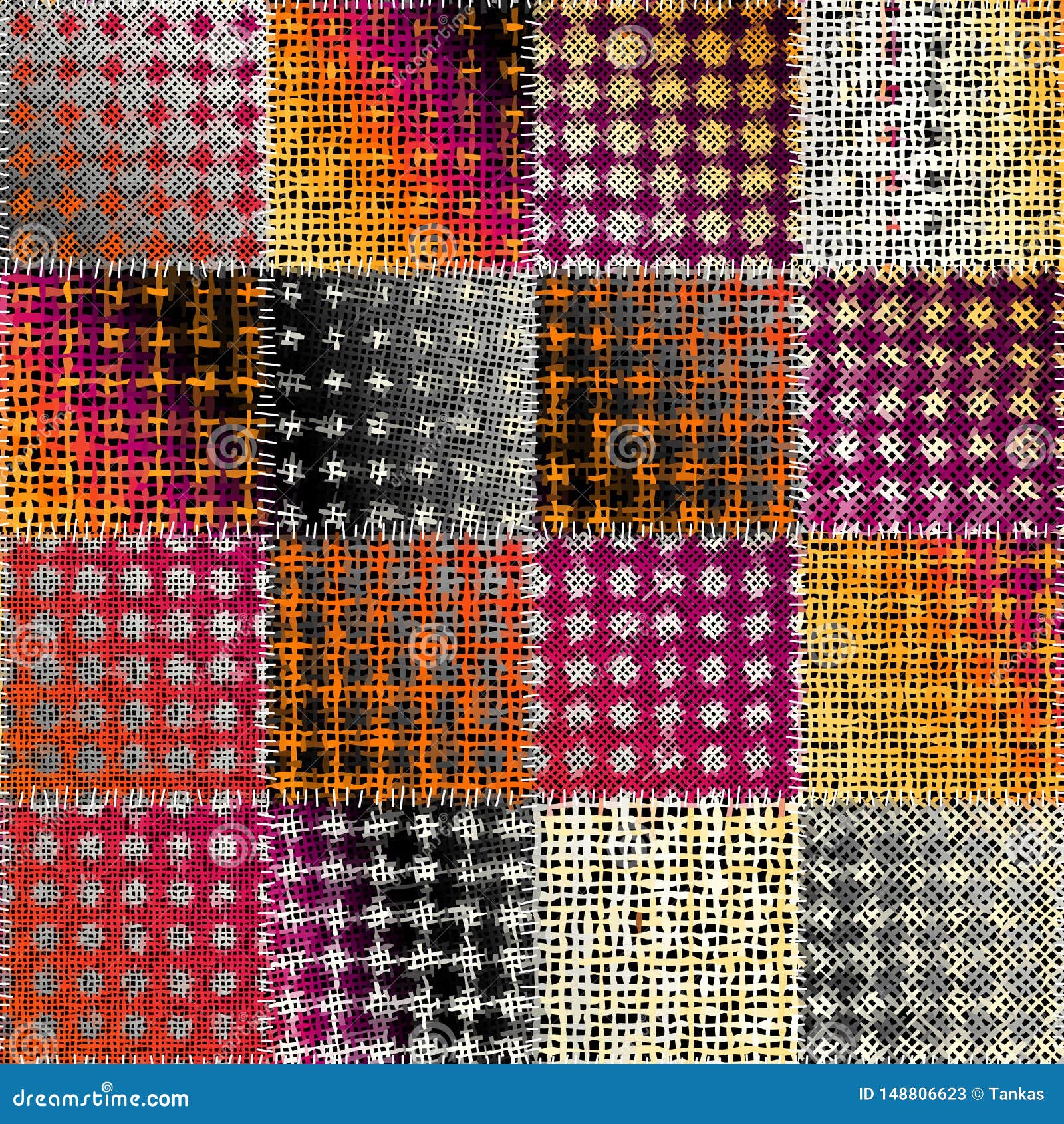 Imitation of a Texture of Rough Canvas. Seamless Pattern. Stock Image ...