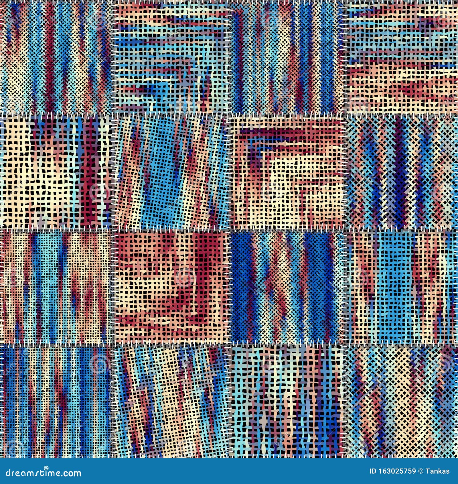 Imitation of a Texture of Rough Canvas. Seamless Pattern. Stock Vector ...