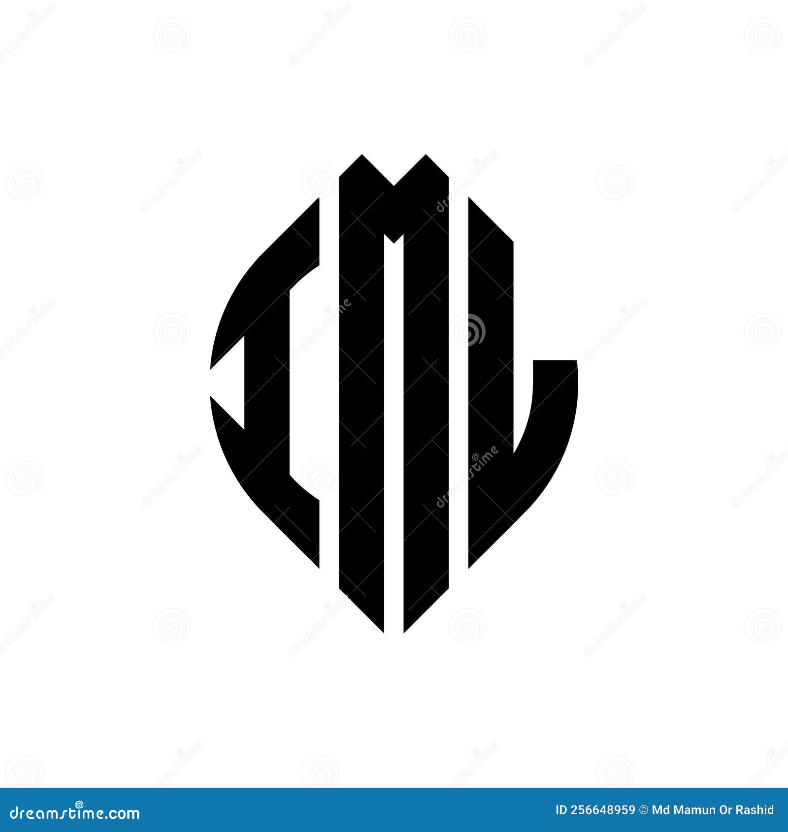 IML Circle Letter Logo Design with Circle and Ellipse Shape. IML ...
