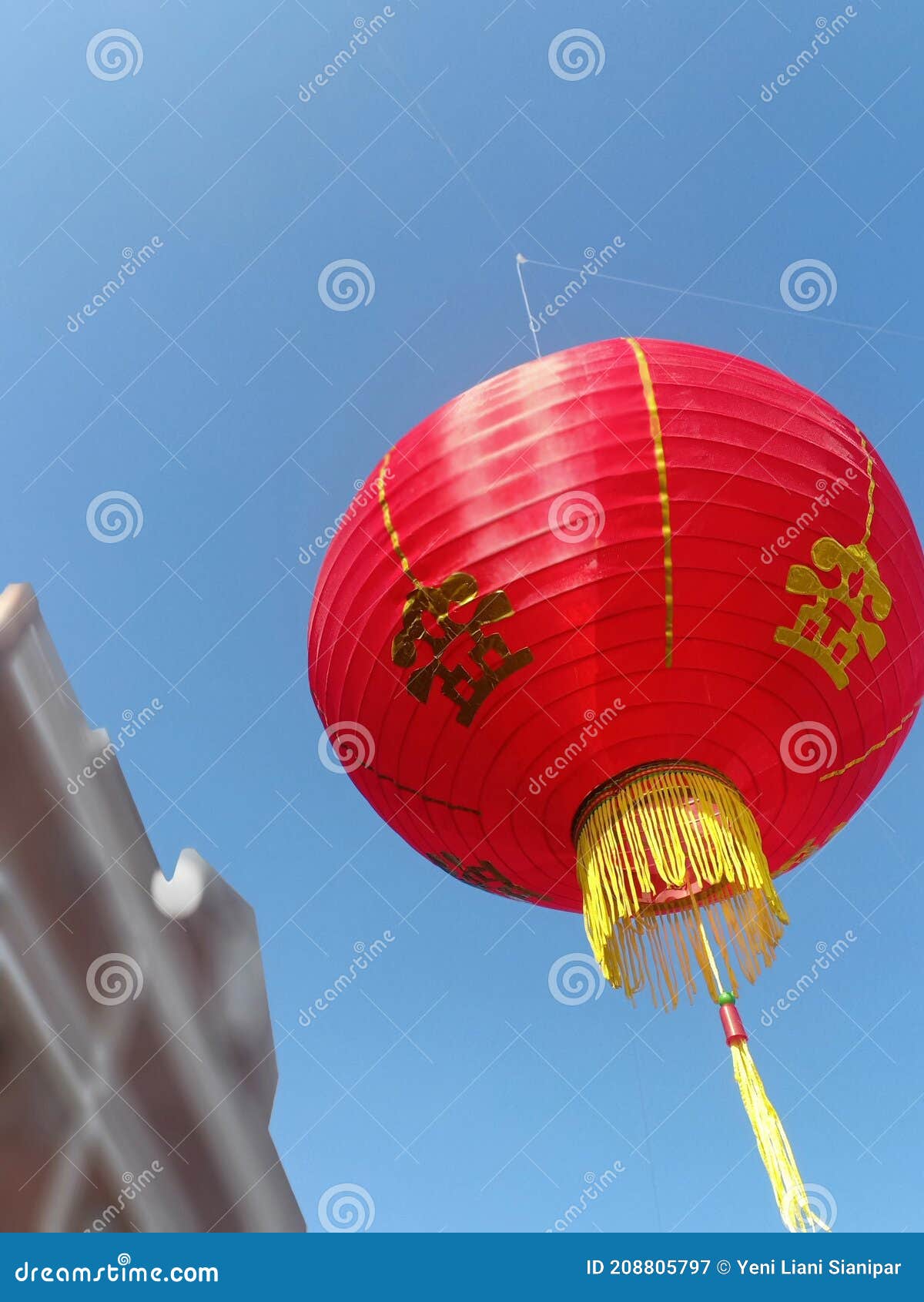 Imlek Lantern stock image. Image of outdoor, decoration - 208805797