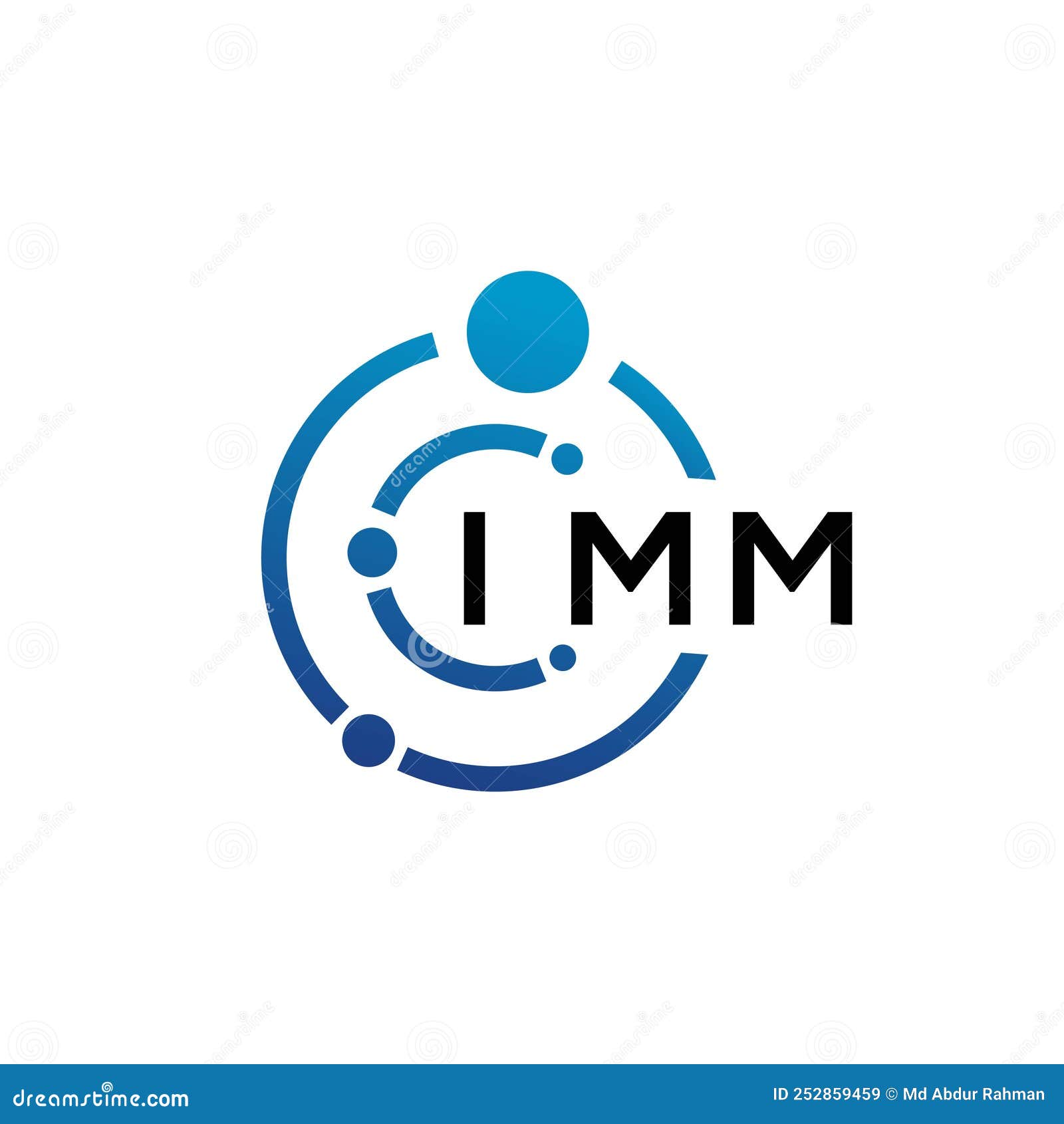 IMM Letter Technology Logo Design on White Background. IMM Creative ...