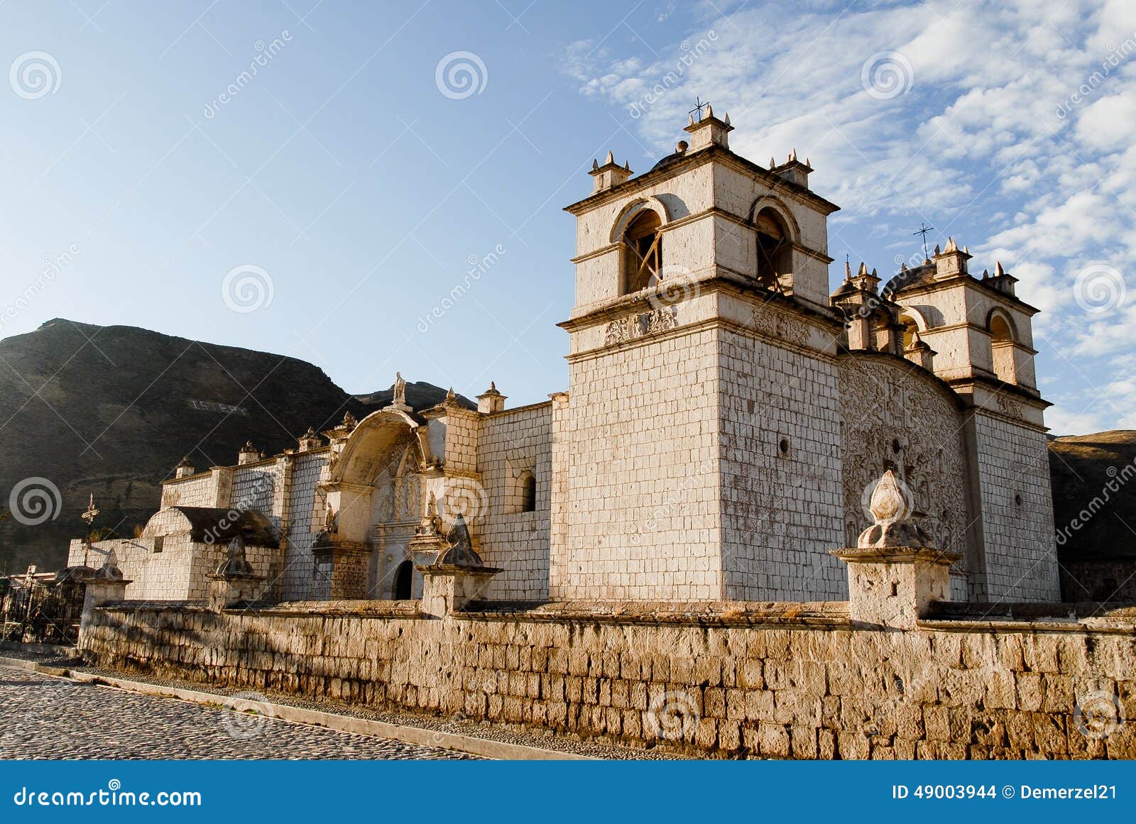 Immaculate Conception Church - Yanque, Peru Stock Photo - Image of ...