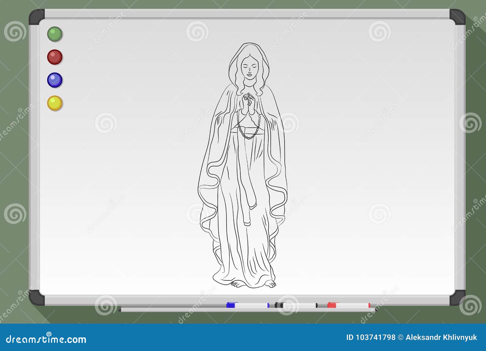 Immaculate Conception Hand Lettering Congratulation Cartoon Vector ...