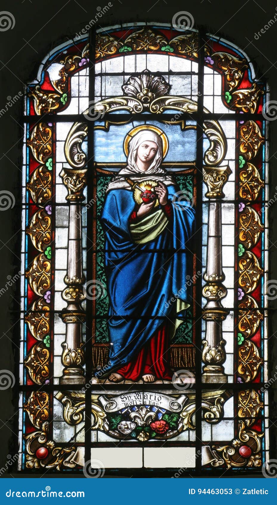 Immaculate Heart of Virgin Mary Stock Image - Image of belief, jesus ...