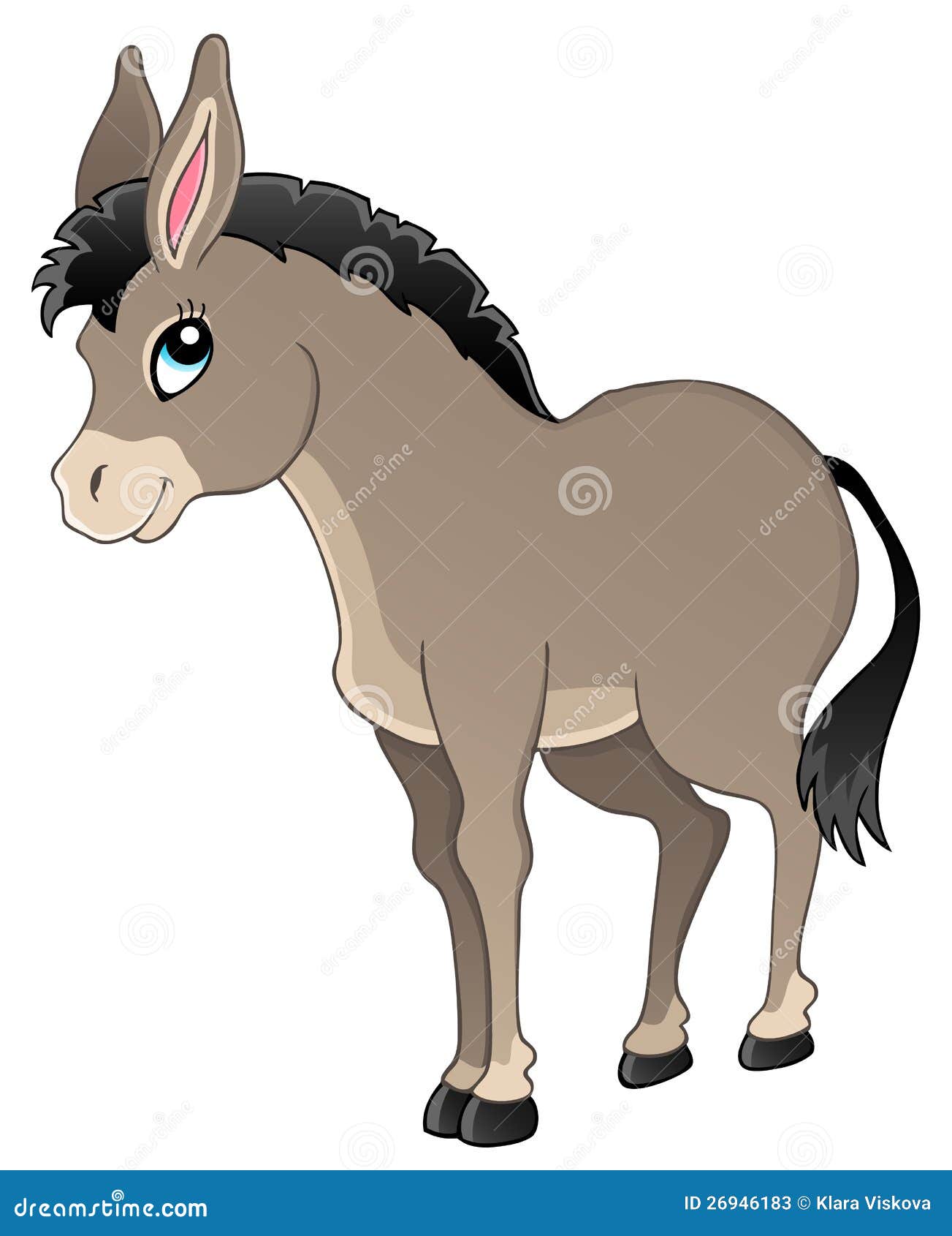 Immagine 1 Di Tema Dell'asino Illustrazione Vettoriale - Illustrazione ...