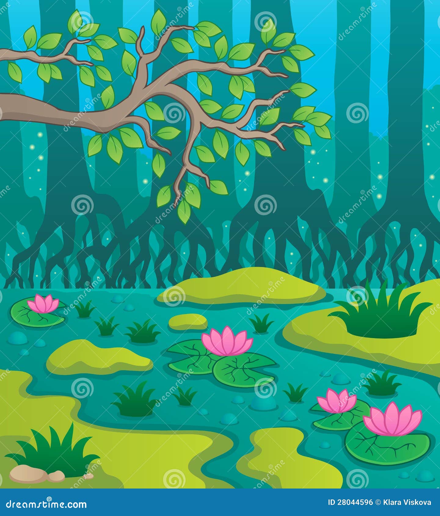 Immagine 2 Di Tema Della Palude Illustrazione Vettoriale ...