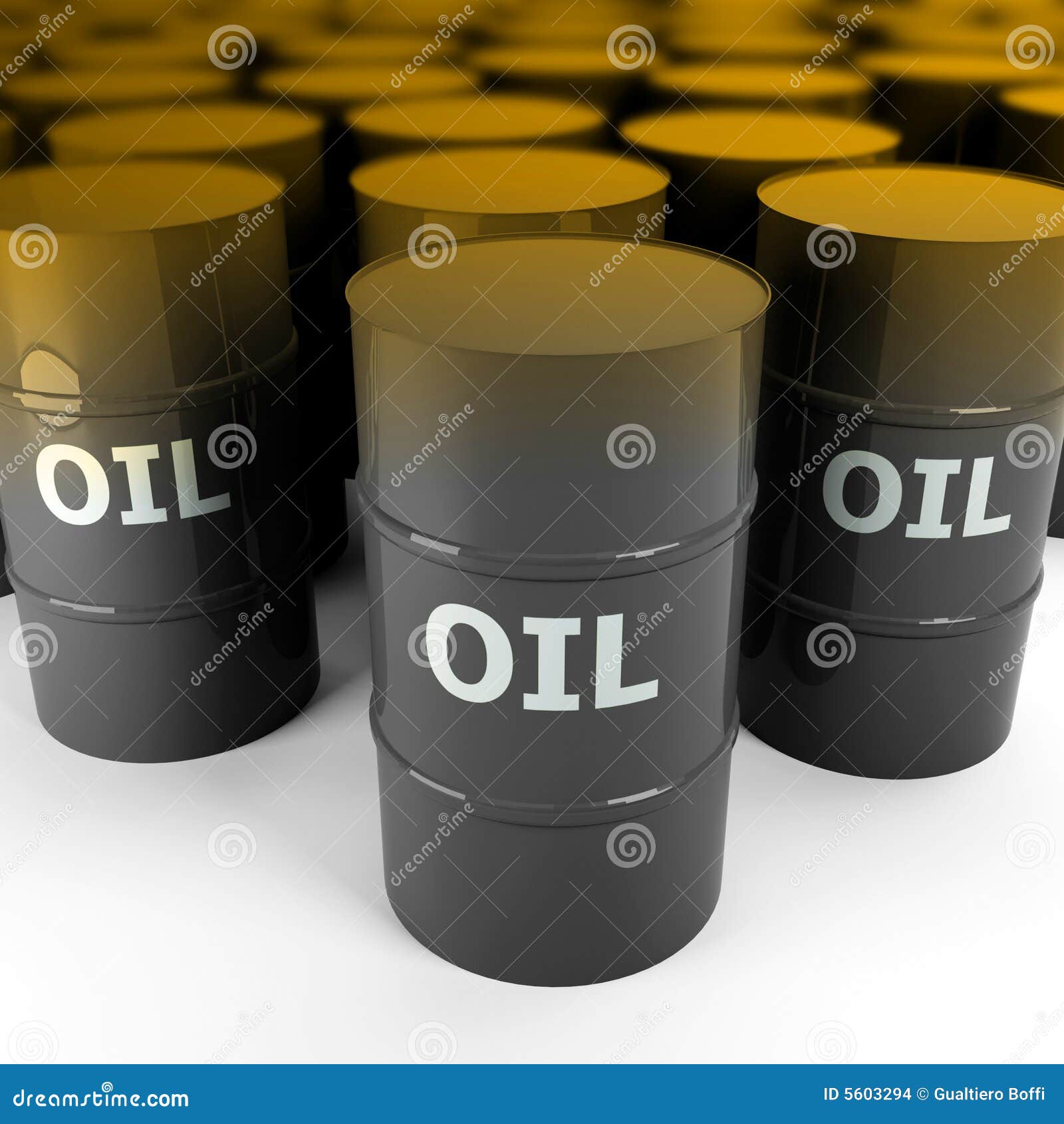 Immagine 3d Del Barile Da Olio Della Benzina Fotografia Stock ...