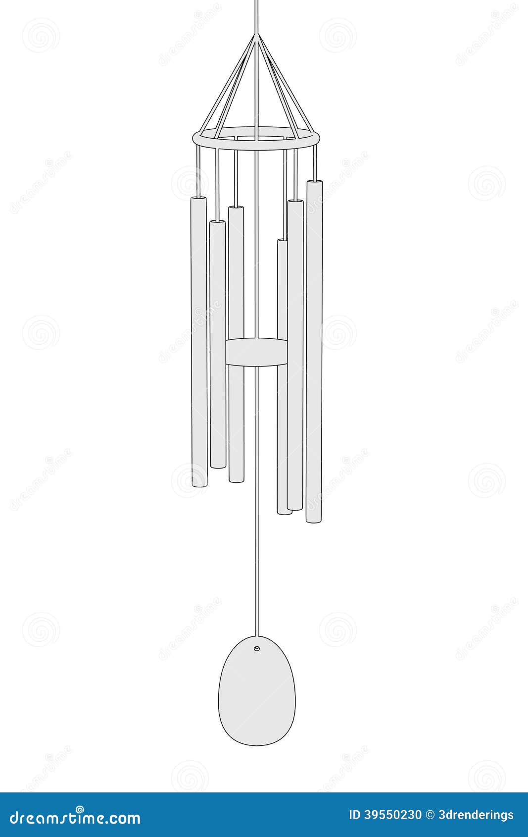 Immagine Dei Carillon Di Vento Illustrazione di Stock - Illustrazione ...