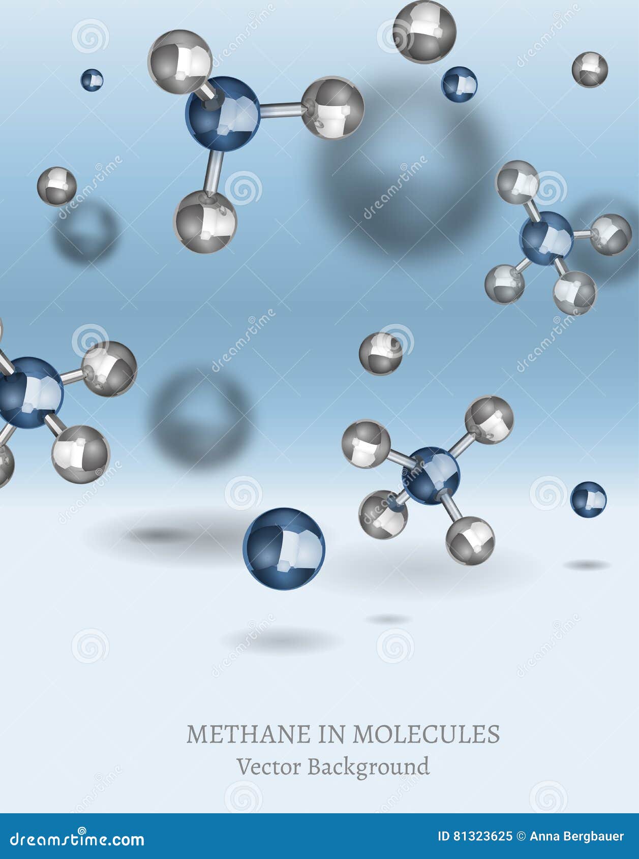 Immagine Della Molecola Del Metano Illustrazione Vettoriale ...