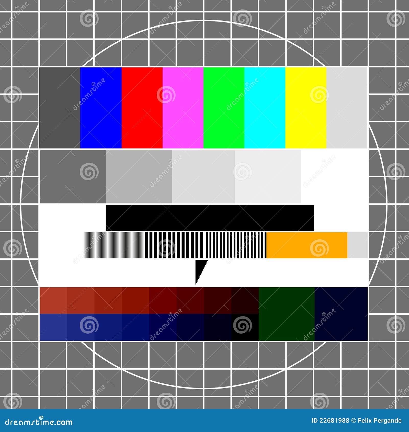 Immagine Della Prova Della TV Illustrazione Vettoriale - Illustrazione ...