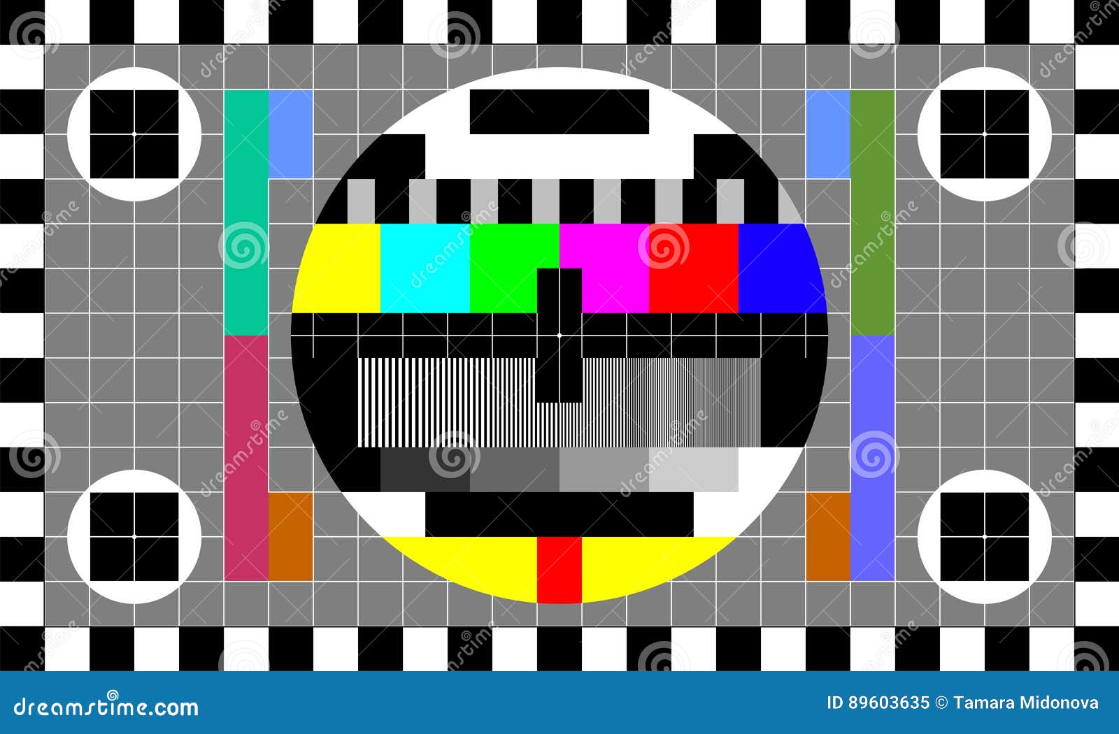 Immagine Della Prova Della TV Illustrazione Vettoriale - Illustrazione ...