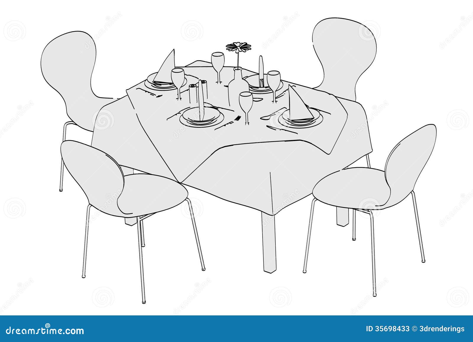 Immagine Della Tavola Del Ristorante Illustrazione di Stock ...