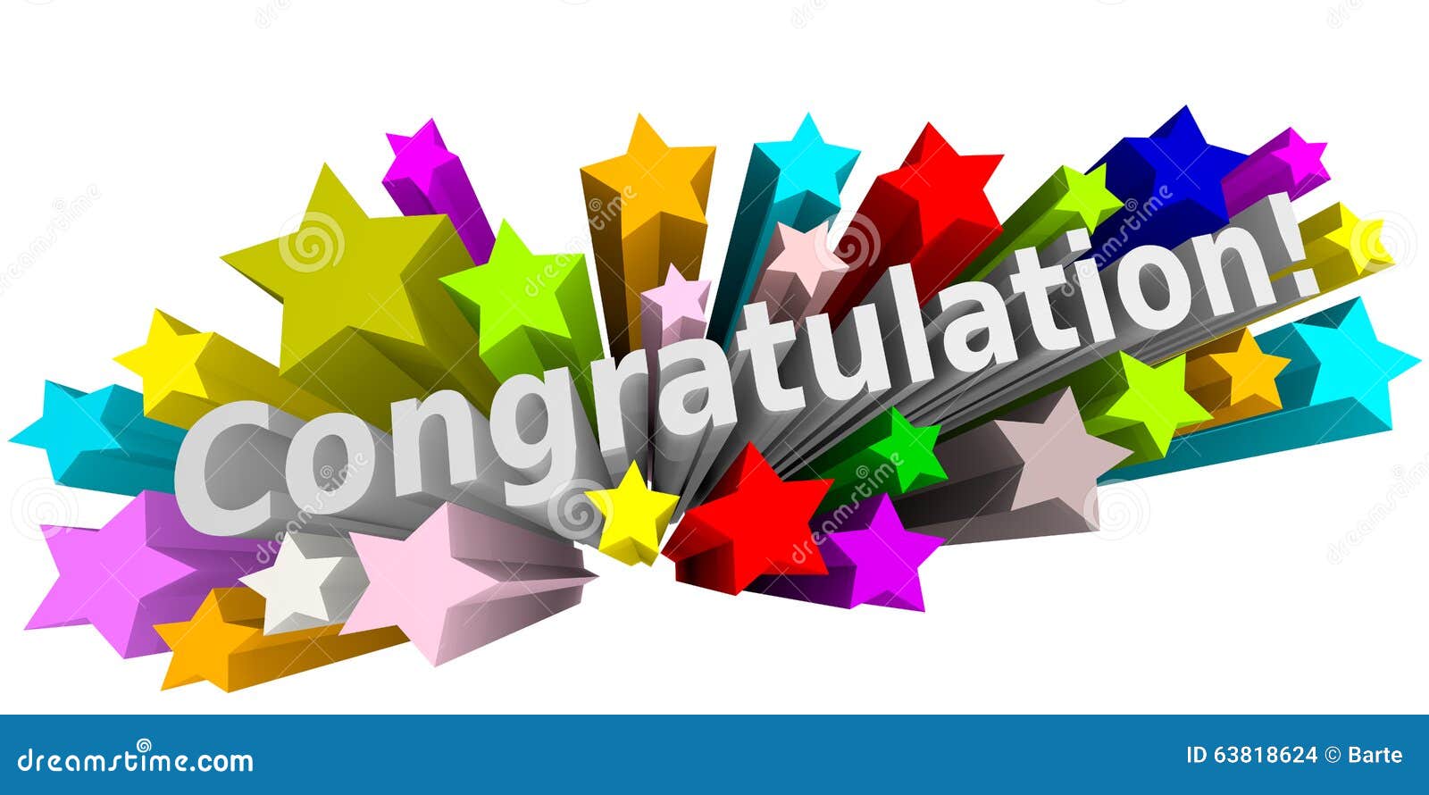 Immagine Di Congratulazione 3d Illustrazione di Stock - Illustrazione ...