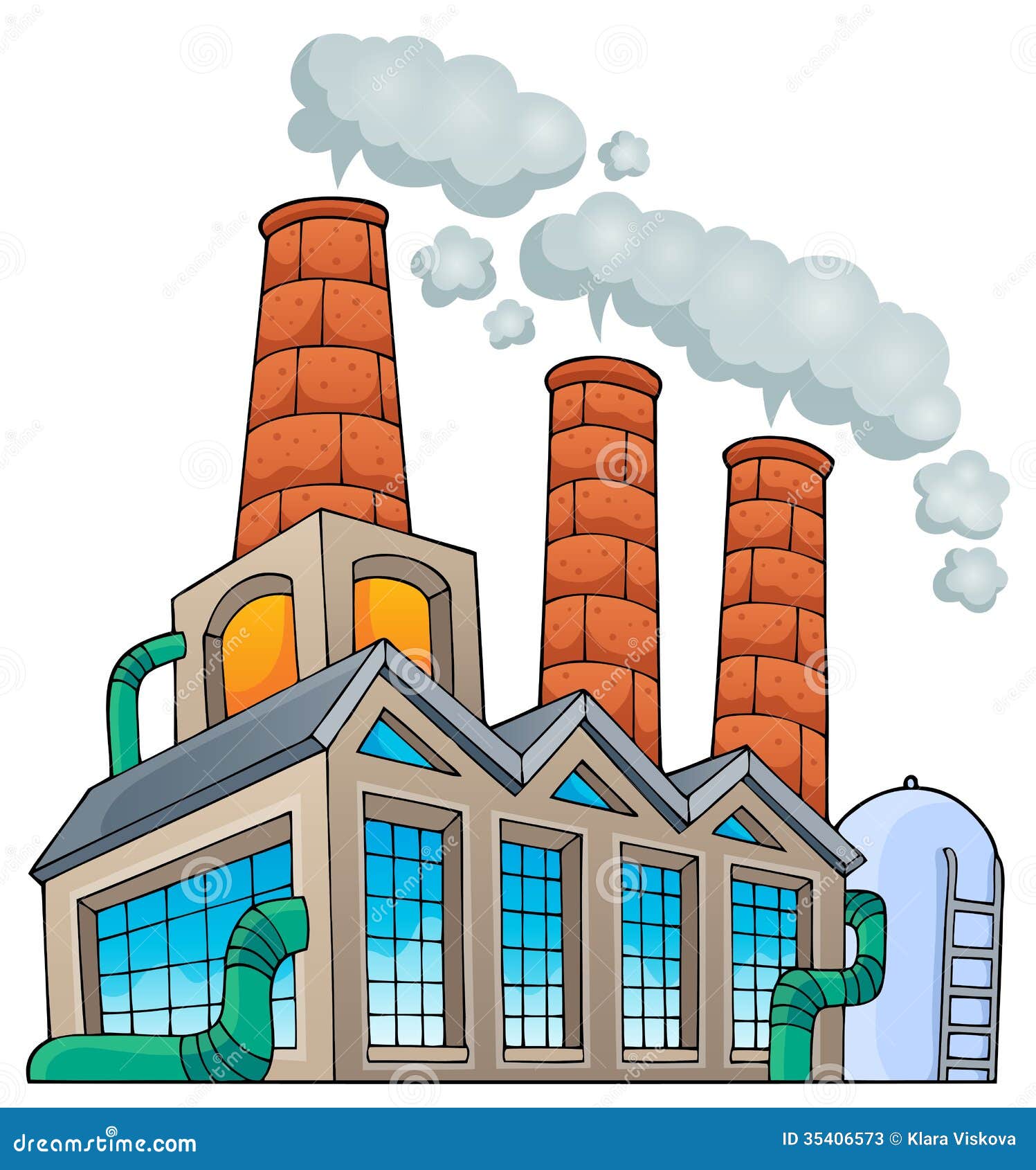 Immagine 1 Di Tema Della Fabbrica Illustrazione Vettoriale ...