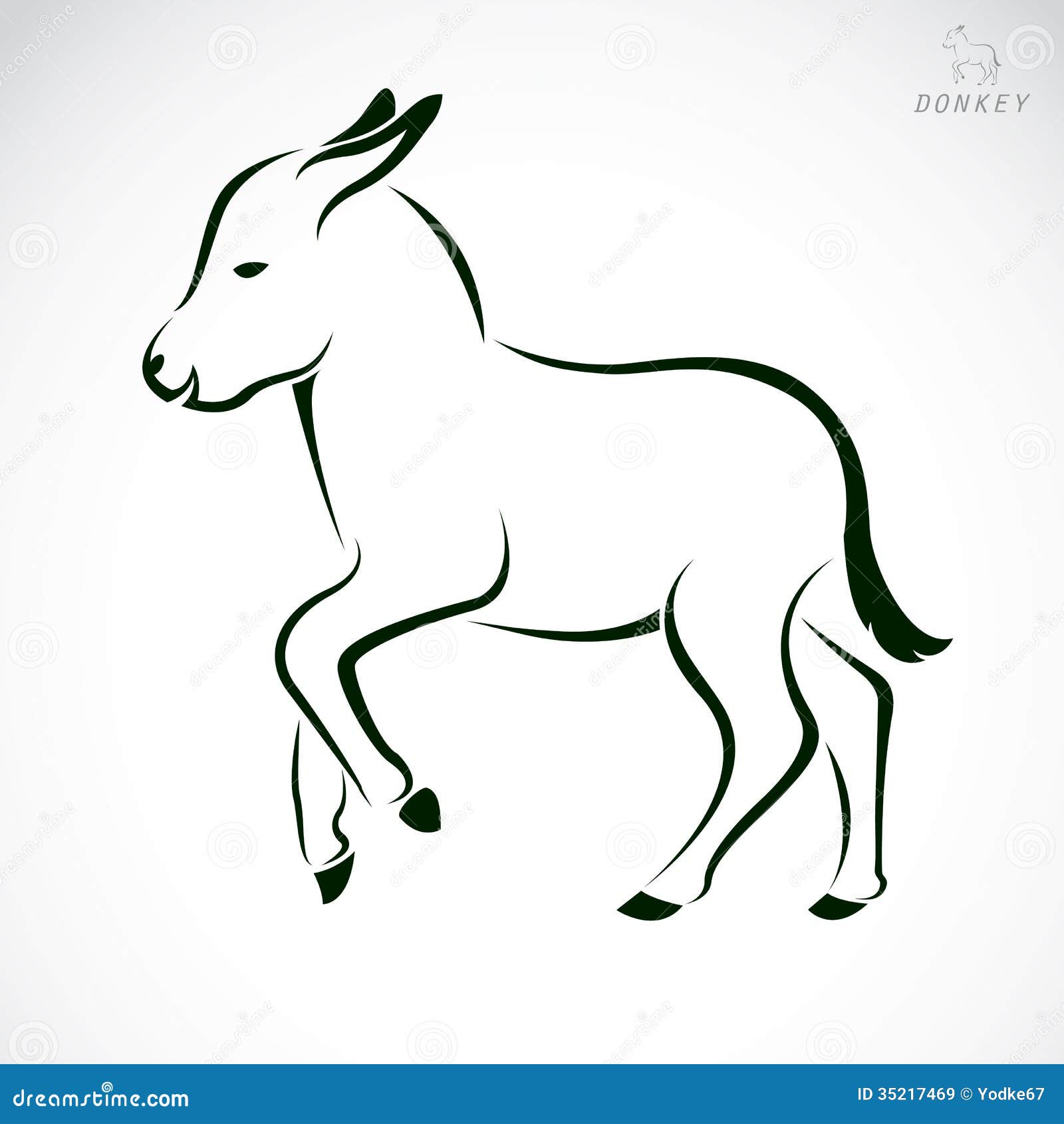 Immagine Di Vettore Di Un Asino Illustrazione Vettoriale ...