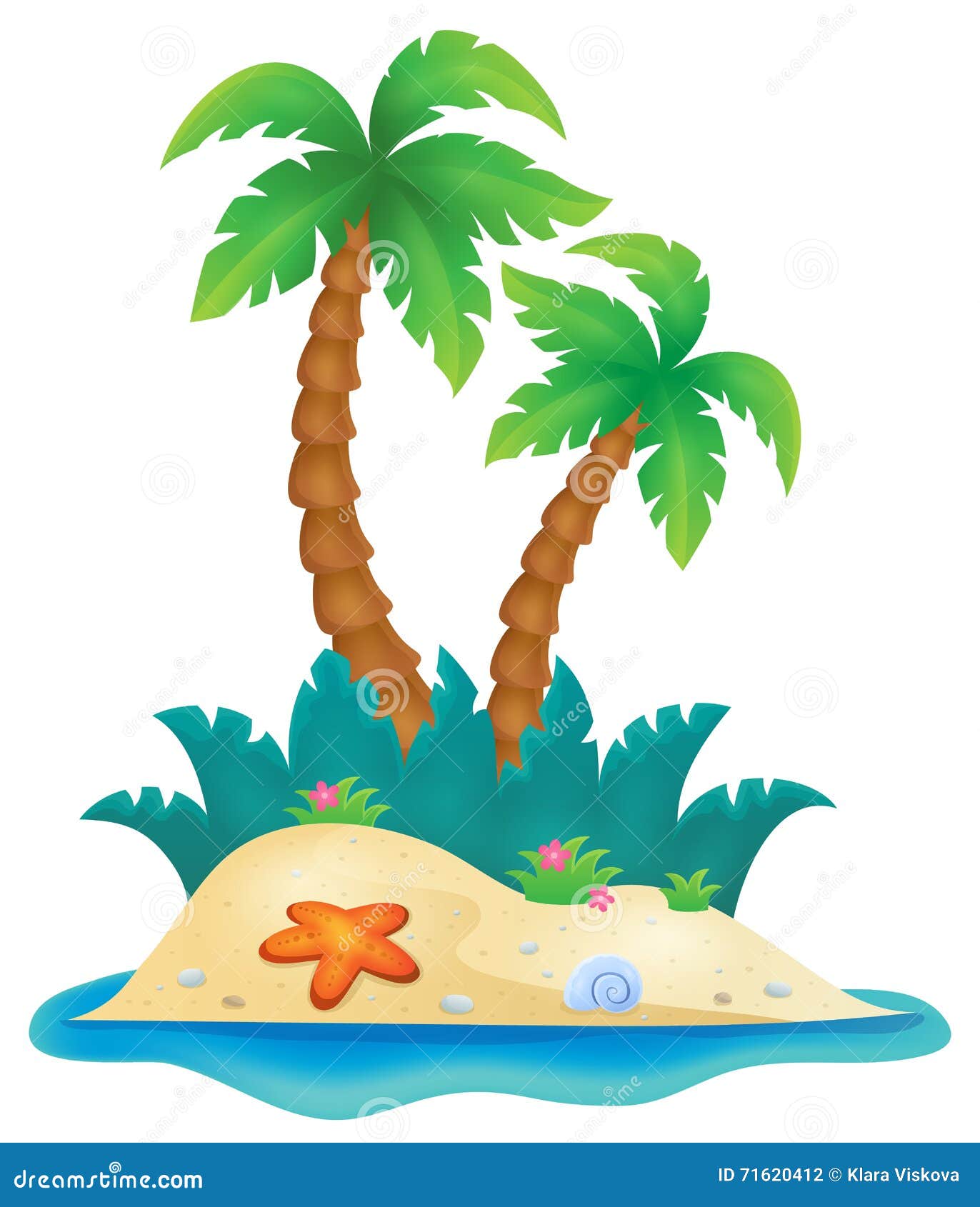 Immagine Tropicale 1 Di Tema Dell'isola Illustrazione Vettoriale ...