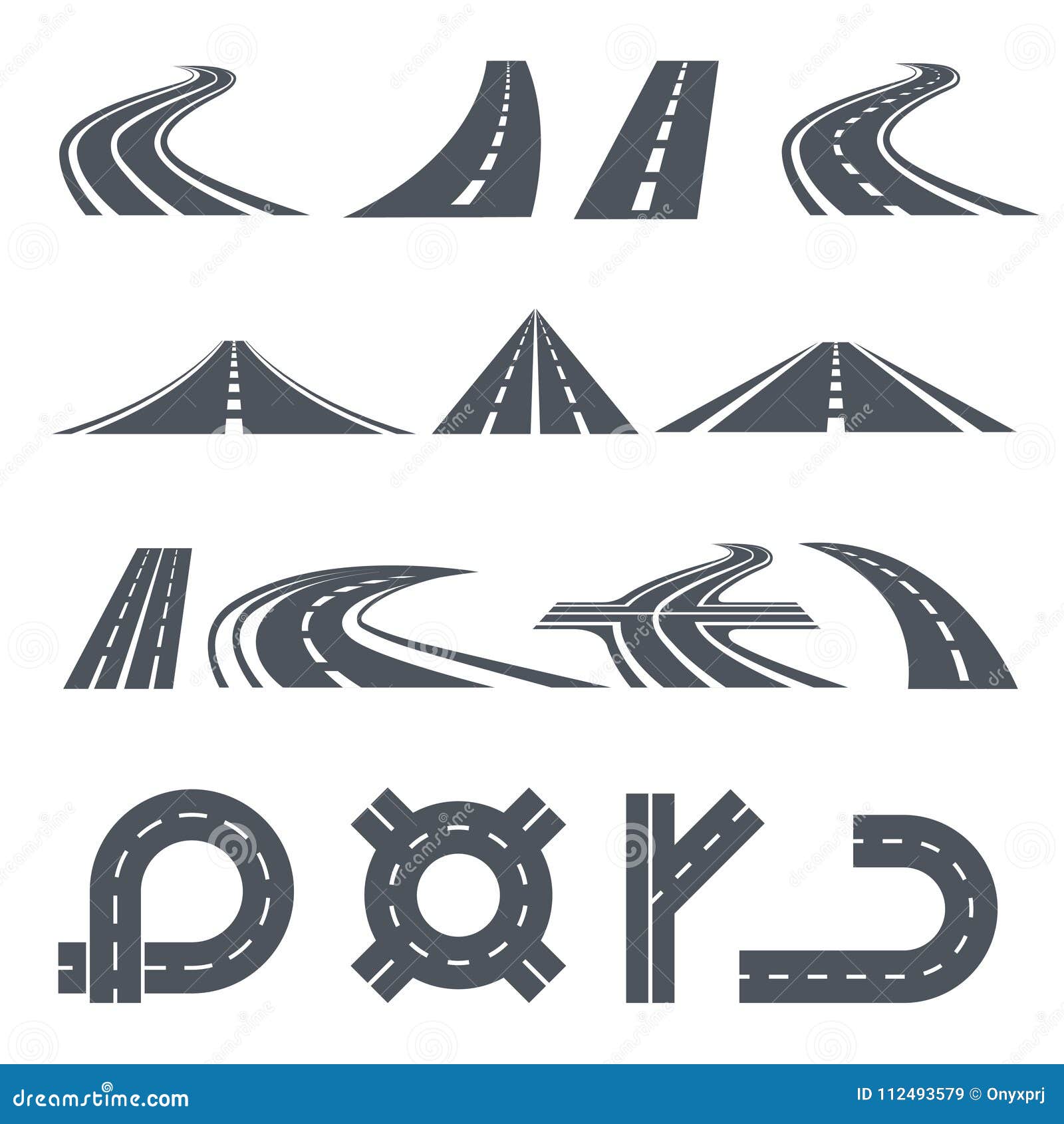 Immagini Isolate Di Vettore Della Via, Delle Strade Differenti E Della ...