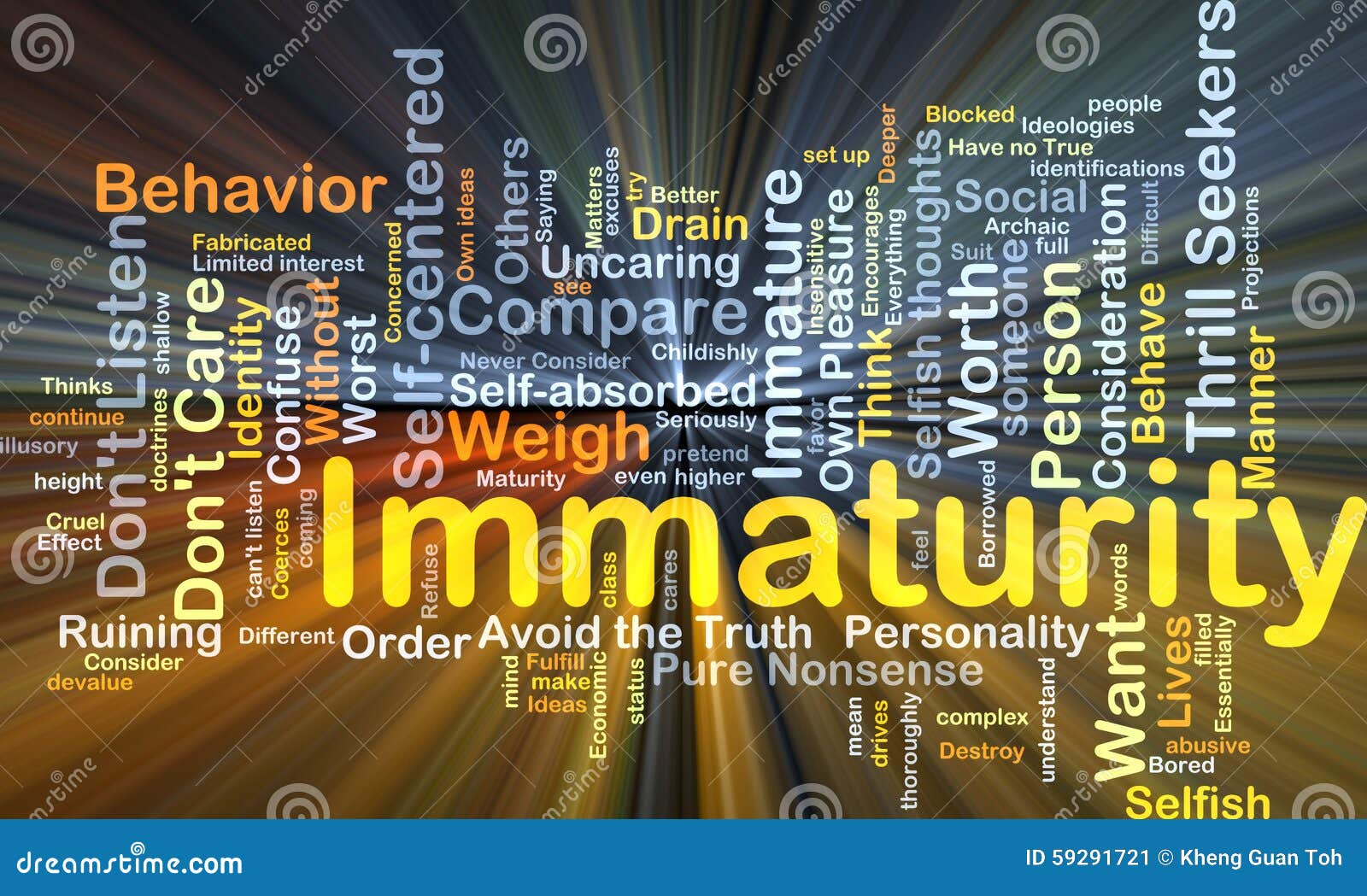 Immaturity Background Concept Glowing Stock Illustration - Illustration ...