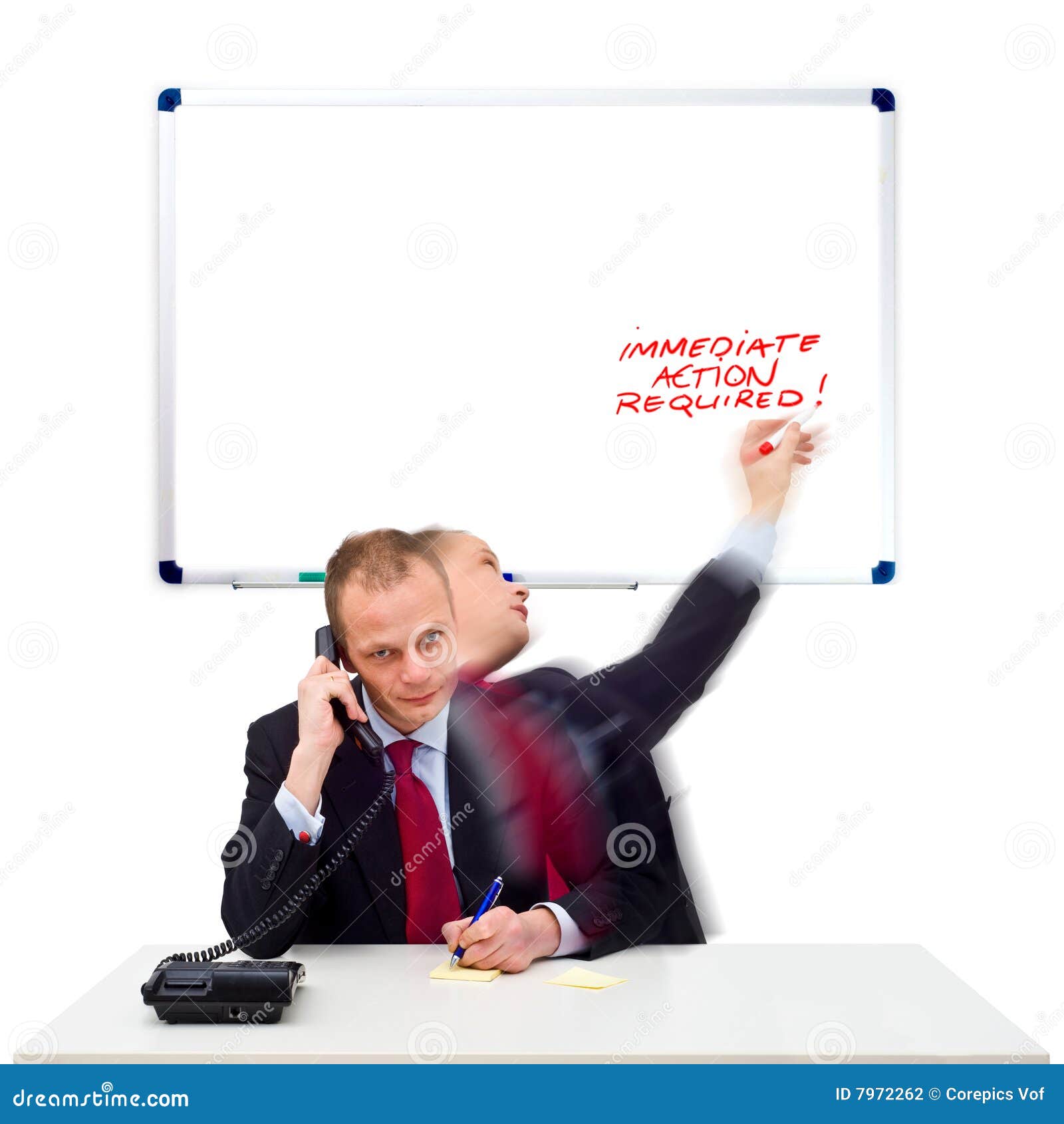 Immediate action required stock photo. Image of businessman - 7972262