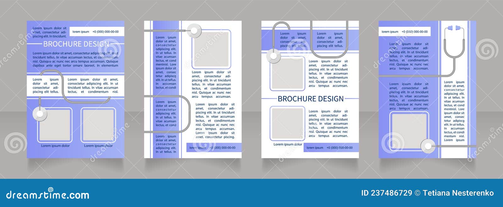 Immediate Care for Burn Injuries Blank Brochure Layout Design Stock ...